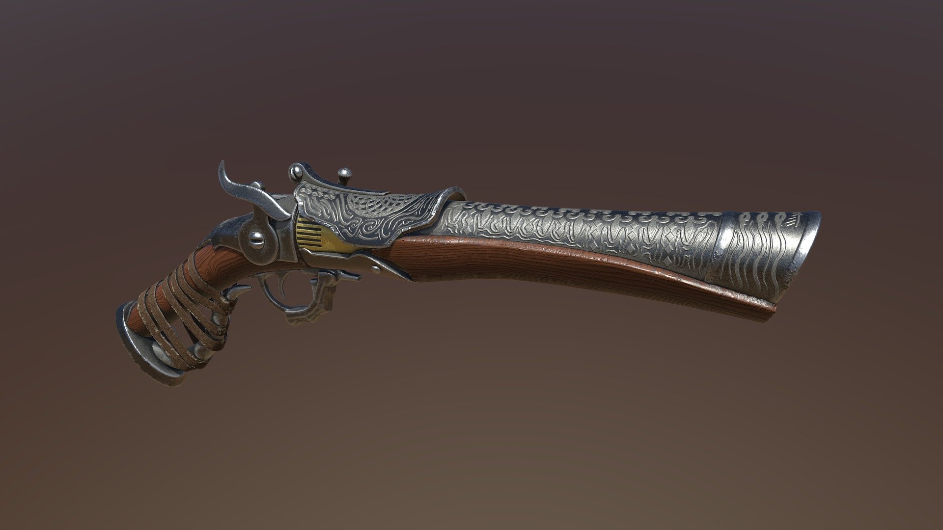 Bloodborne gun - 3D model by Cedric ASA (@Cedric01) [95a2d57] - Sketchfab