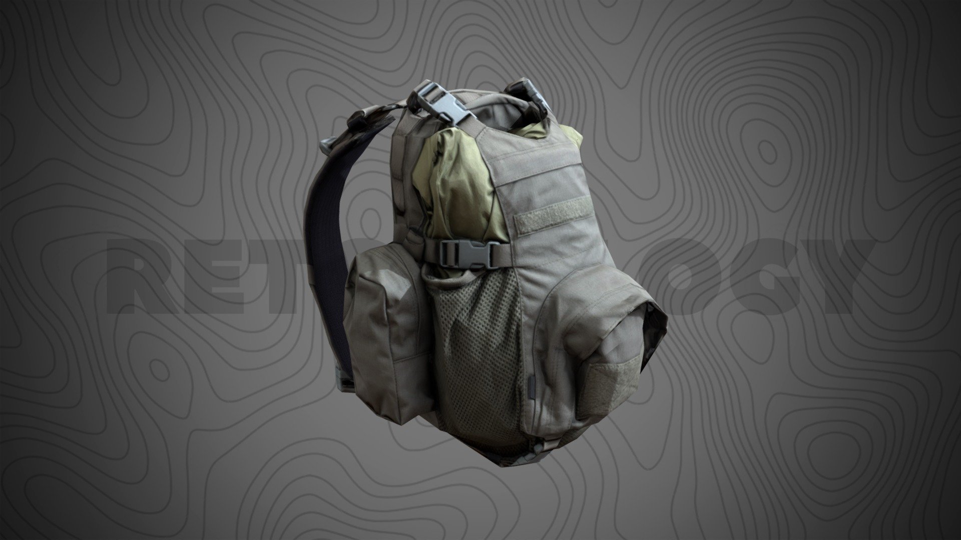 Low Poly Game Ready Military Tactical Backpack - Download Free 3D model ...