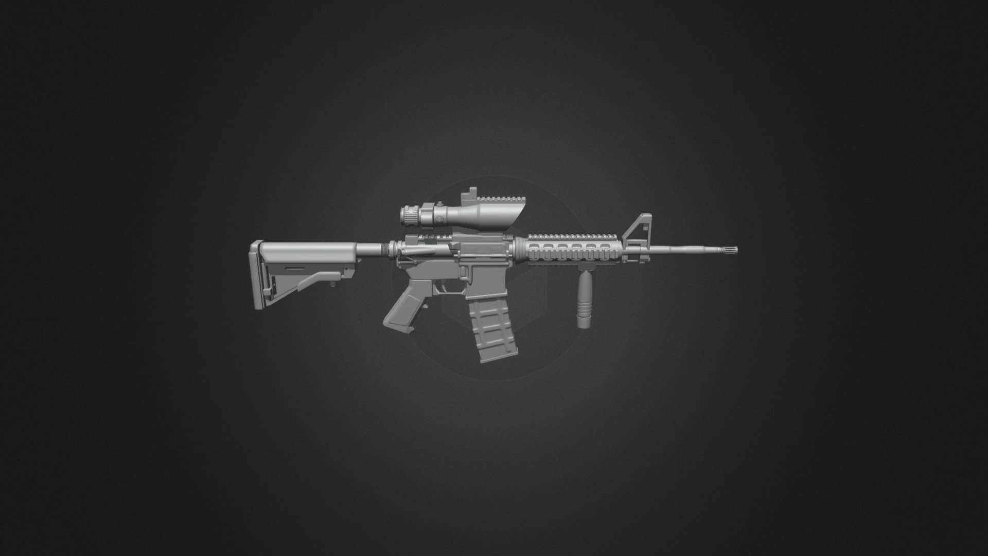 Gun M4a1 - 3D model by Huy Phạm (@gog055) [95a59b9] - Sketchfab