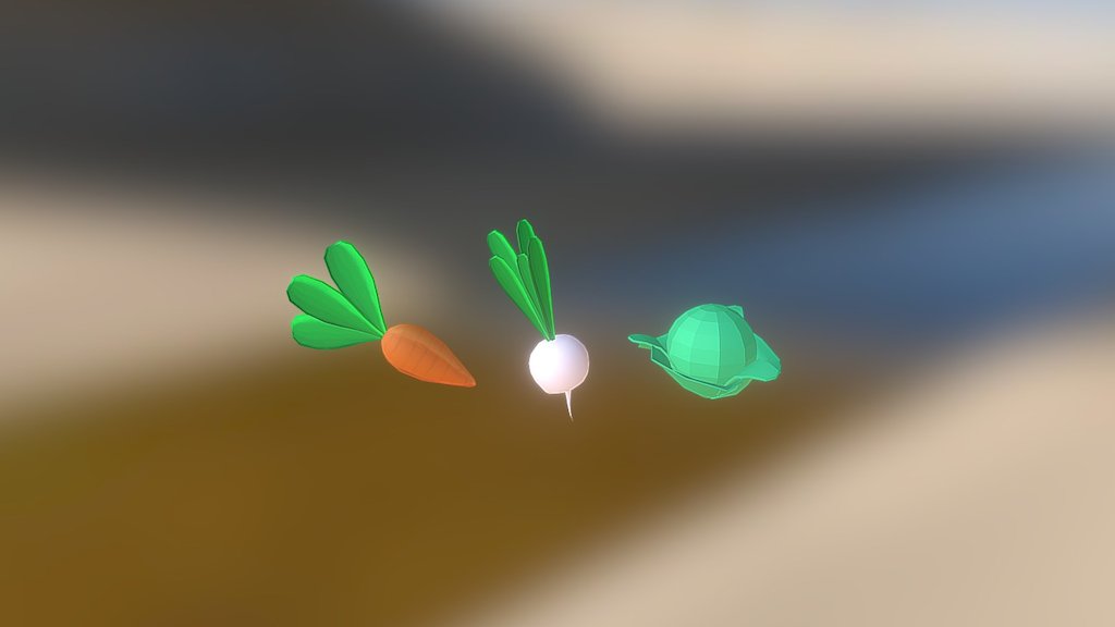 Cute Vegetables - 3D model by LeonardoAlmeidafs [95a9691] - Sketchfab