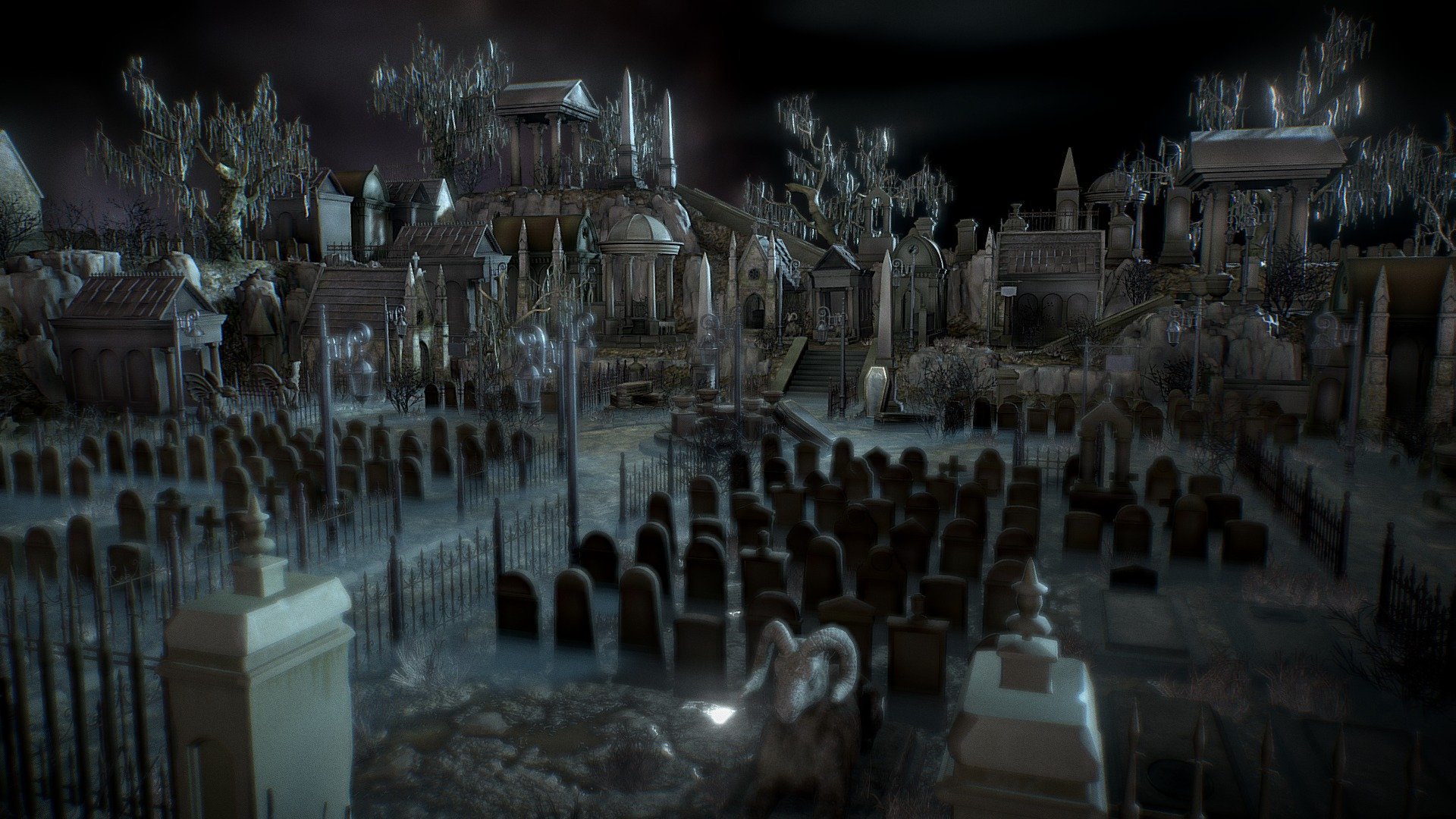 Old graveyard - 3D model by Dmitriy Dryzhak (@arvart.lit) [95aa9d3 ...