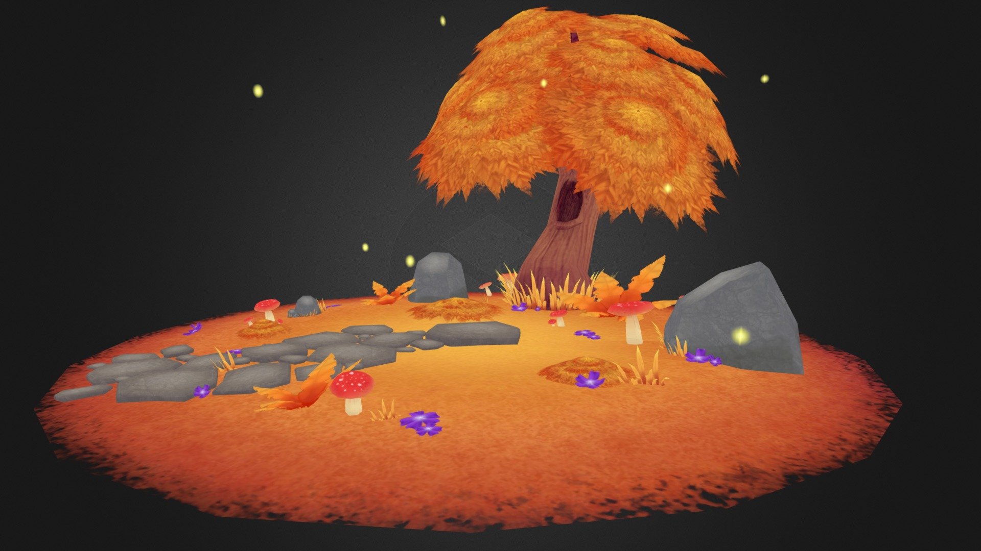 Low Poly Autumn Environment - 3D model by Julia (@Juliavanoud) [95ae466 ...