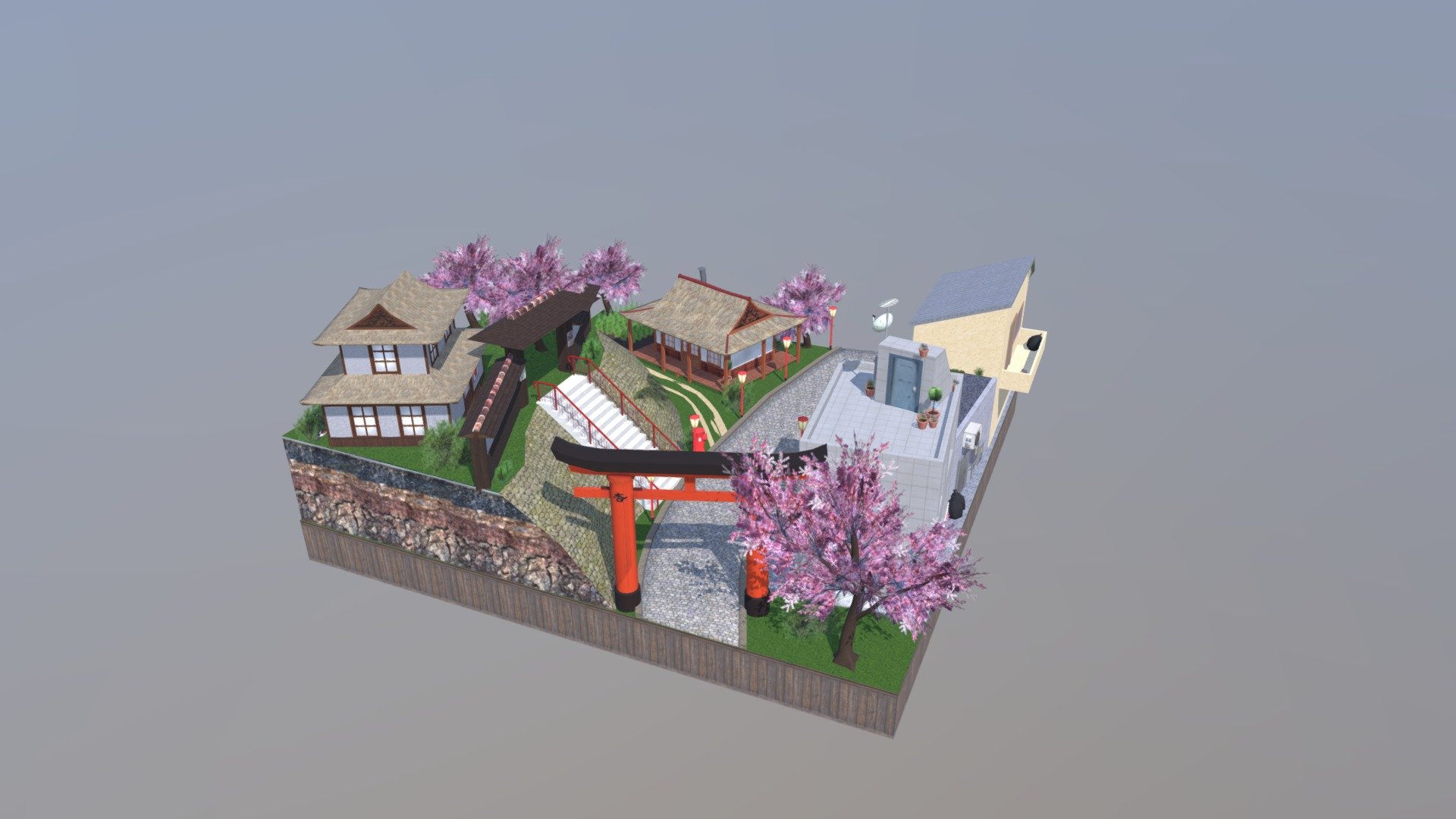 City Scene_ Kyoto Inspired - 3D model by Andres De Ruyter (@AndresDr ...