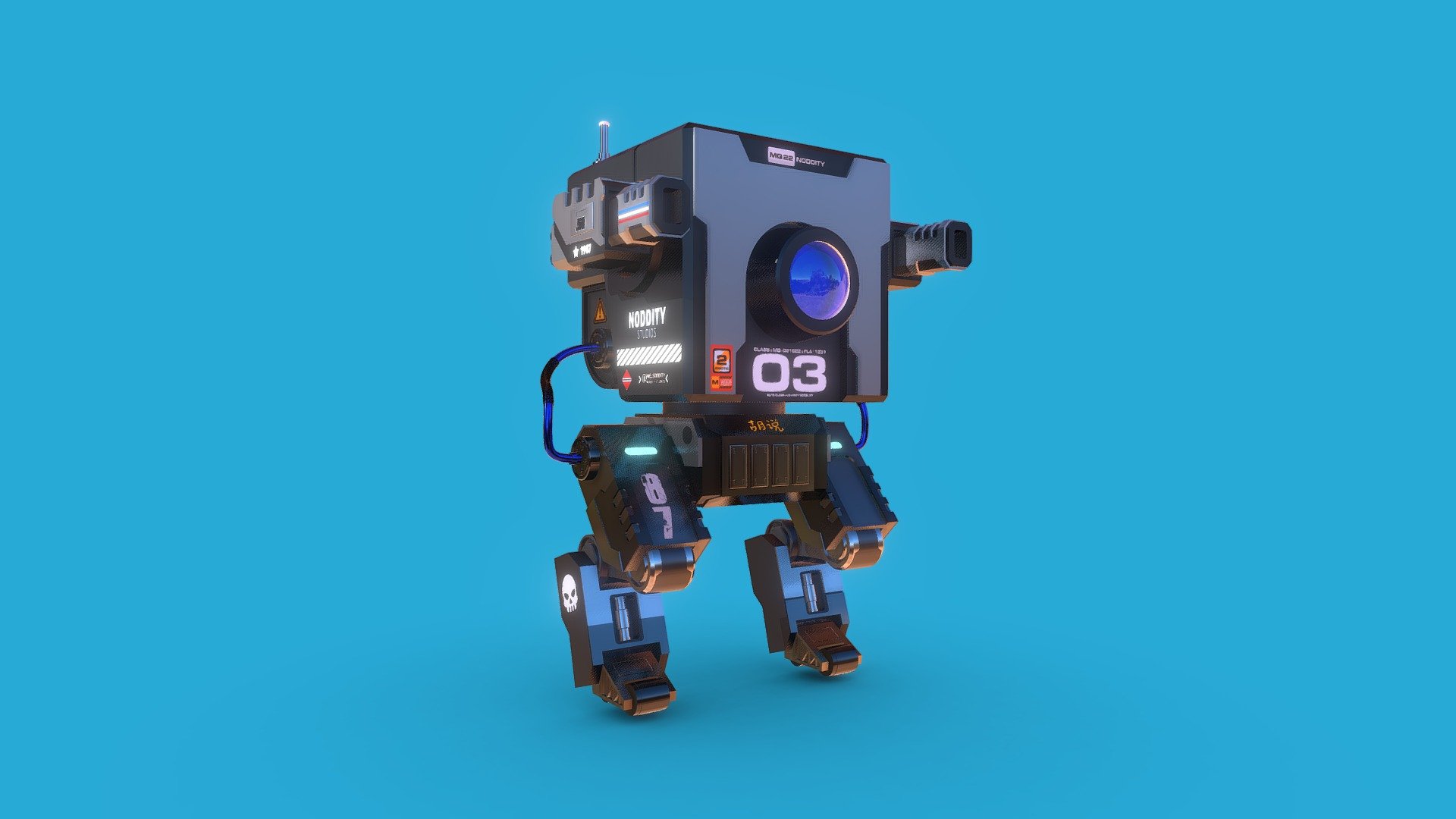 Robot MQ22 ~ Mech - 3D model by Noddity [95b3e01] - Sketchfab