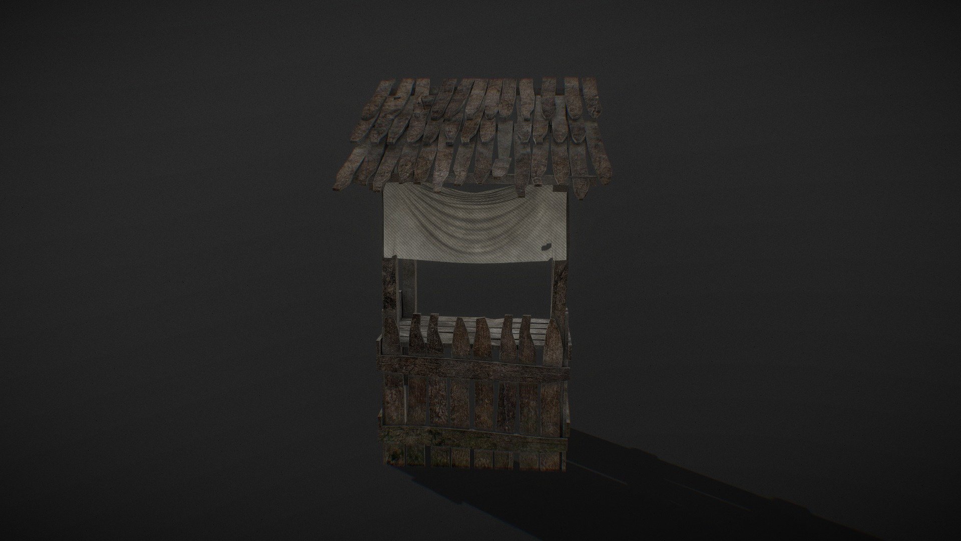 Wood Stall - Download Free 3D model by Ngebland [95b555d] - Sketchfab
