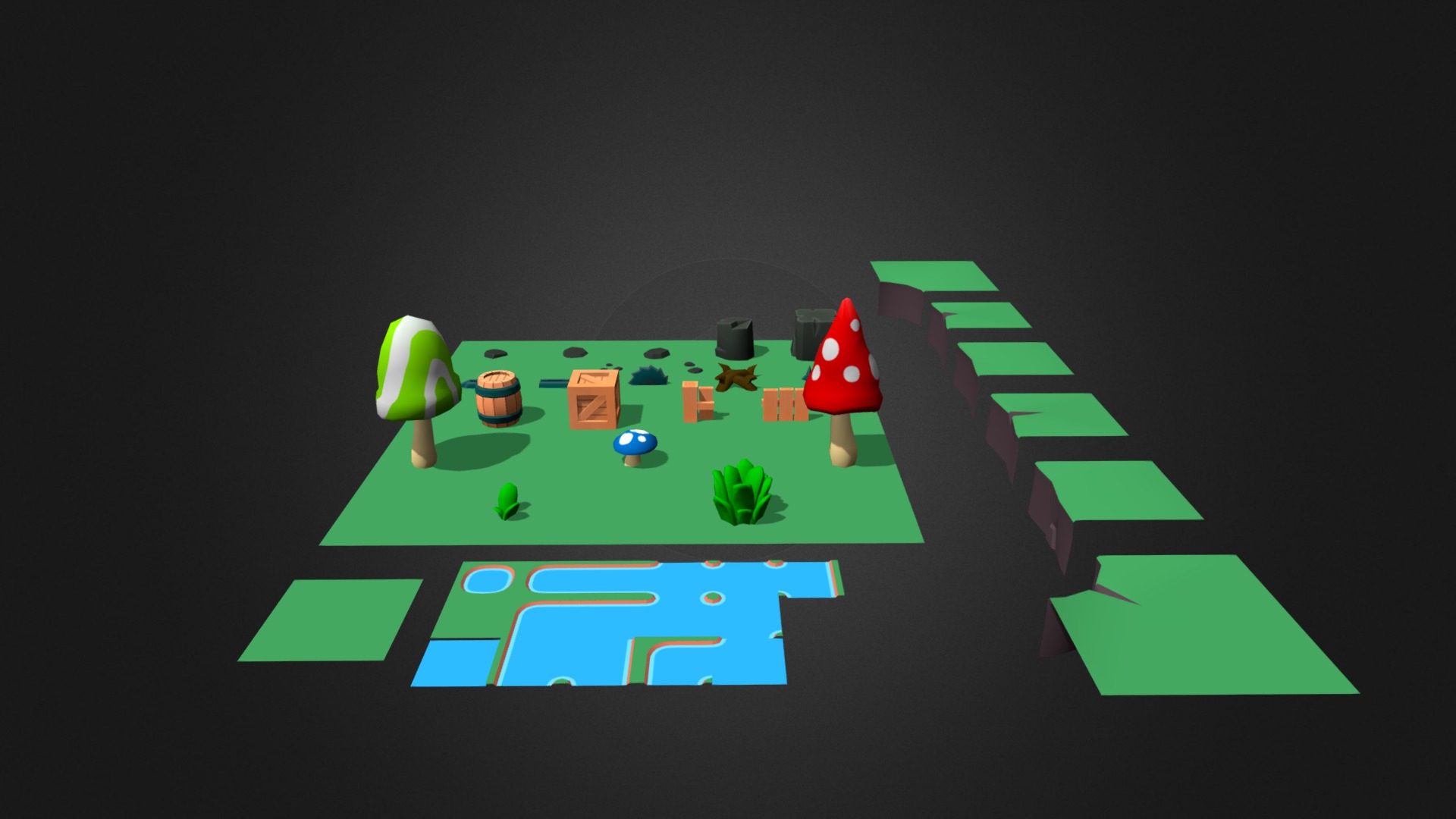 Cartoon Forest Props Pack - 3D model by ArtbyWarlocK [95b56ec] - Sketchfab