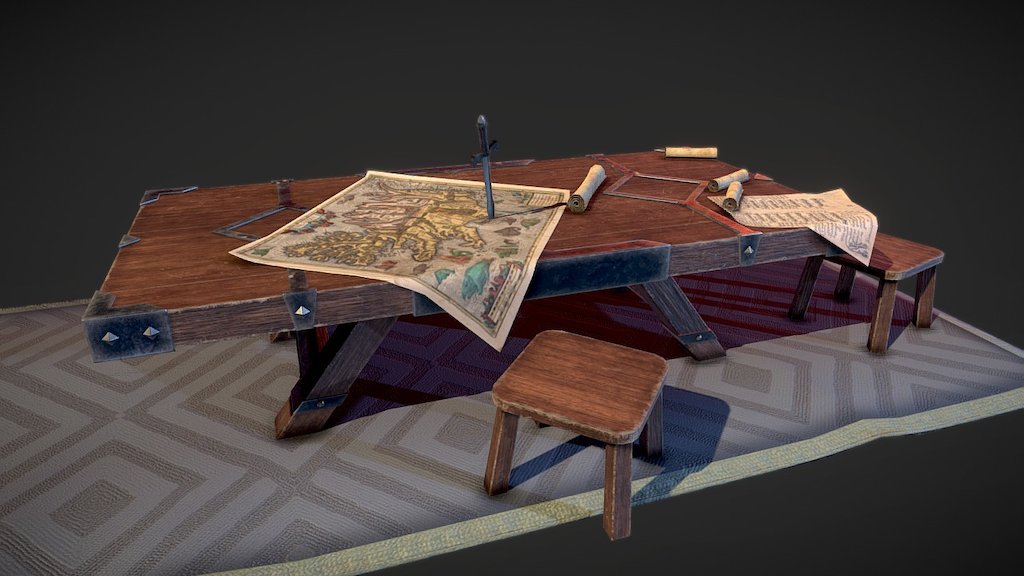 Medieval table - Download Free 3D model by illness88 [95bd648] - Sketchfab