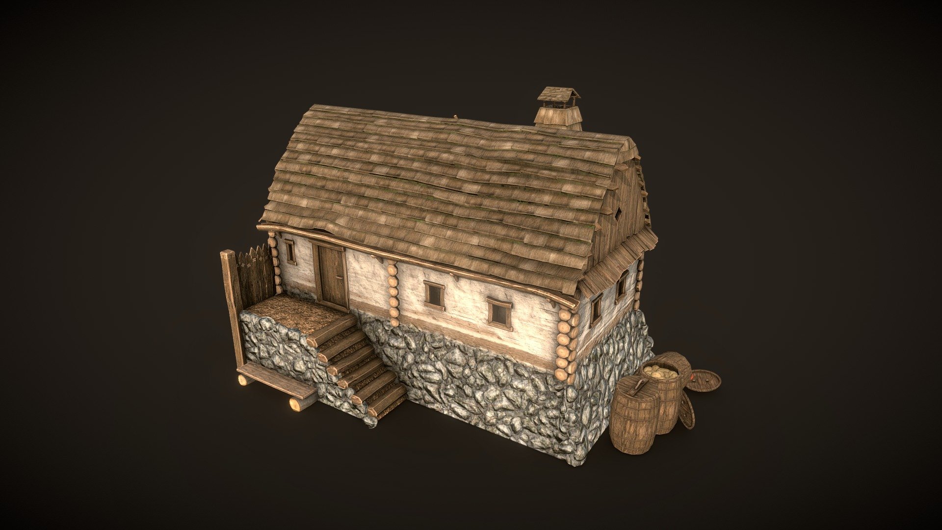 small medieval house with props - Download Free 3D model by landout ...