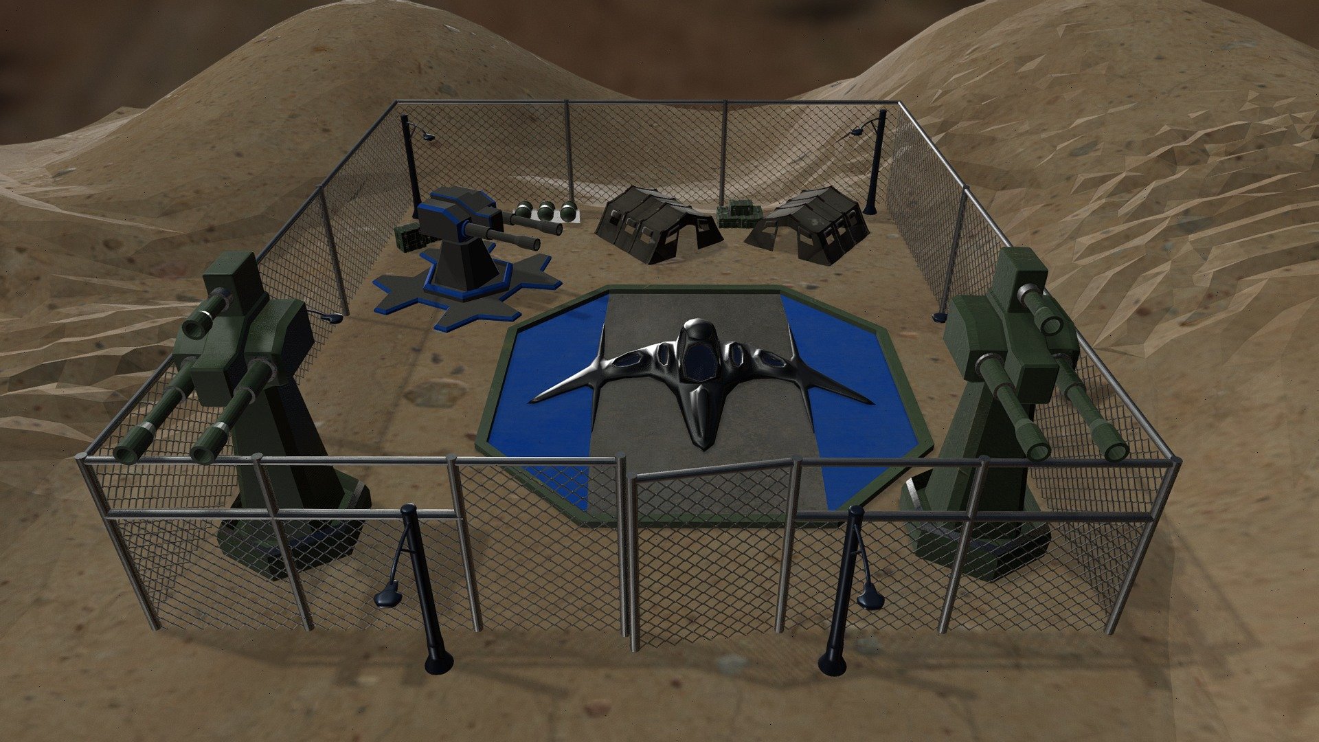 Military base pack - Download Free 3D model by Luiza Moreira (@lily ...