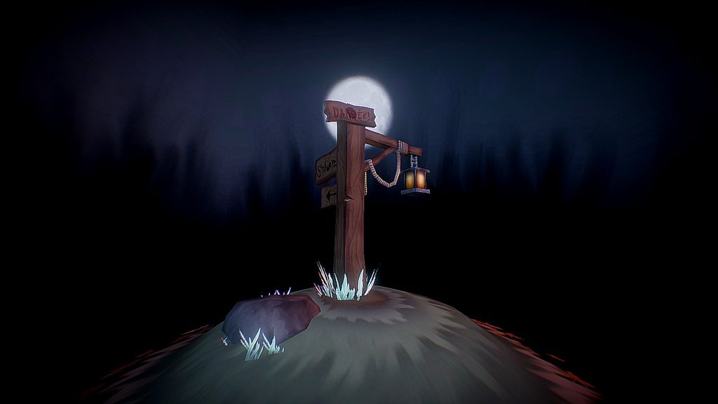 Signpost in the moonlight - 3D model by J32 [95bf1a0] - Sketchfab