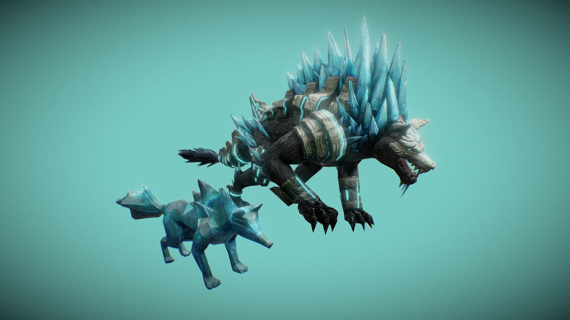 Crystal Wolf - Buy Royalty Free 3D model by Luna Studio (@StudioLuna ...