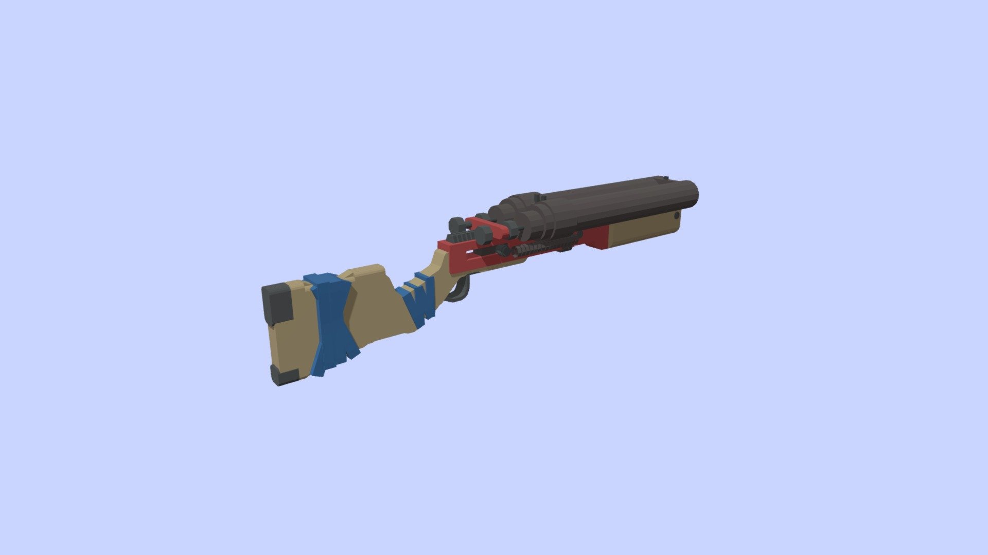 Double barrel - 3D model by mrflaxe [95c5676] - Sketchfab