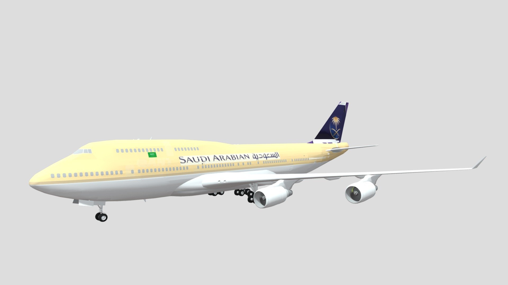boeing 747 400 saudi arabia - Download Free 3D model by zairiq zairiq ...