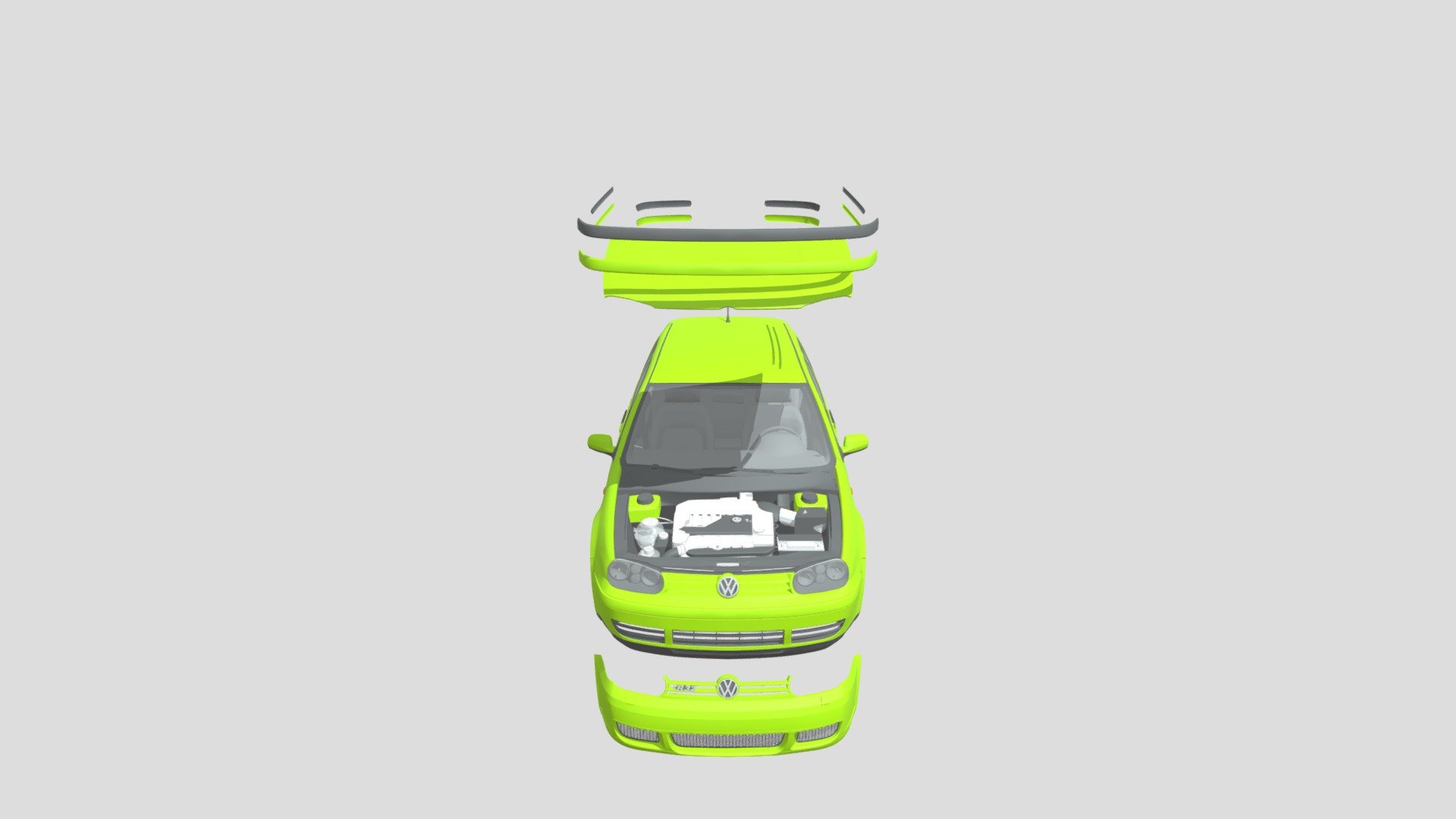 Volkswagen_ Golf_MK4_1.6_1.9TDI_GTI_R32_modland - 3D model by ...