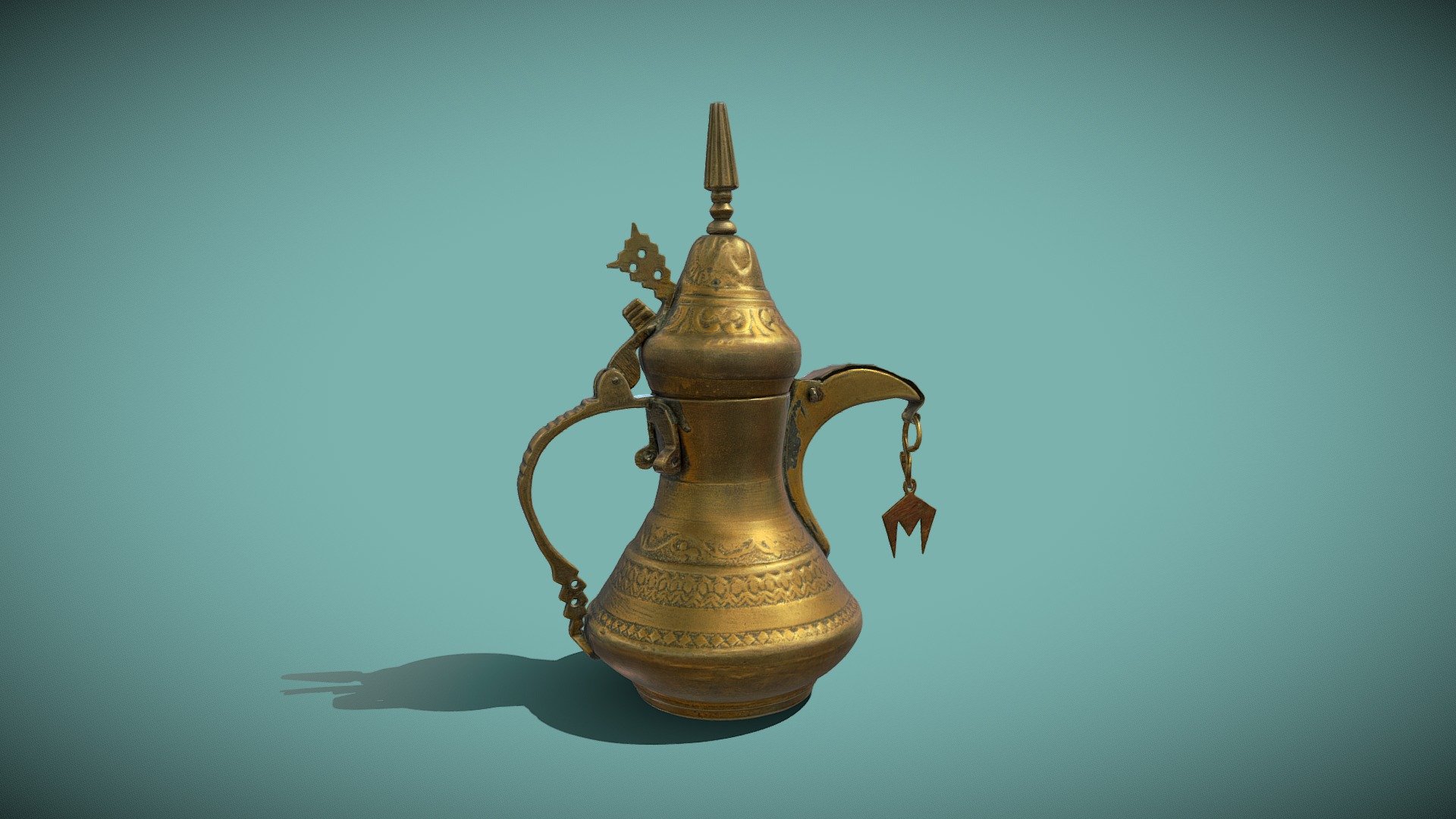 Omani Coffee Pot - 3D model by jenKillick [95ca7da] - Sketchfab
