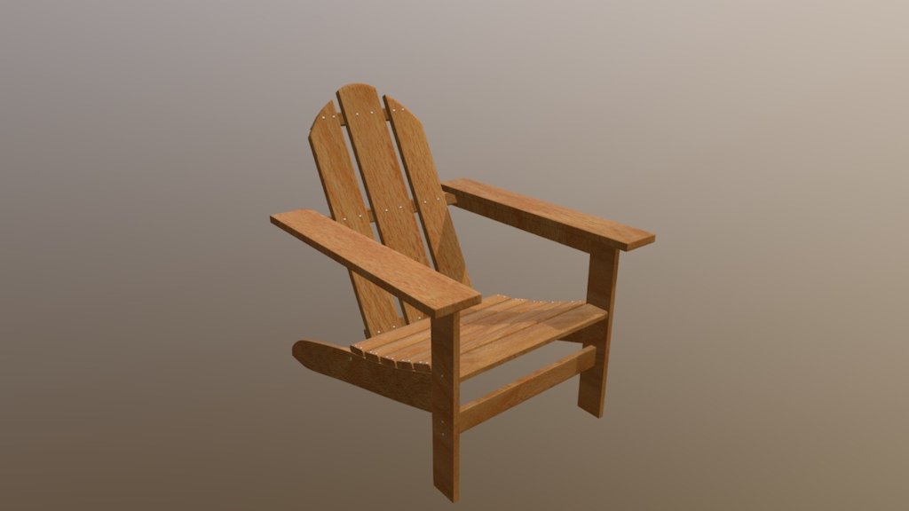 Adirondack Chair - 3D model by CetinCanKaraduman [95d4c98] - Sketchfab