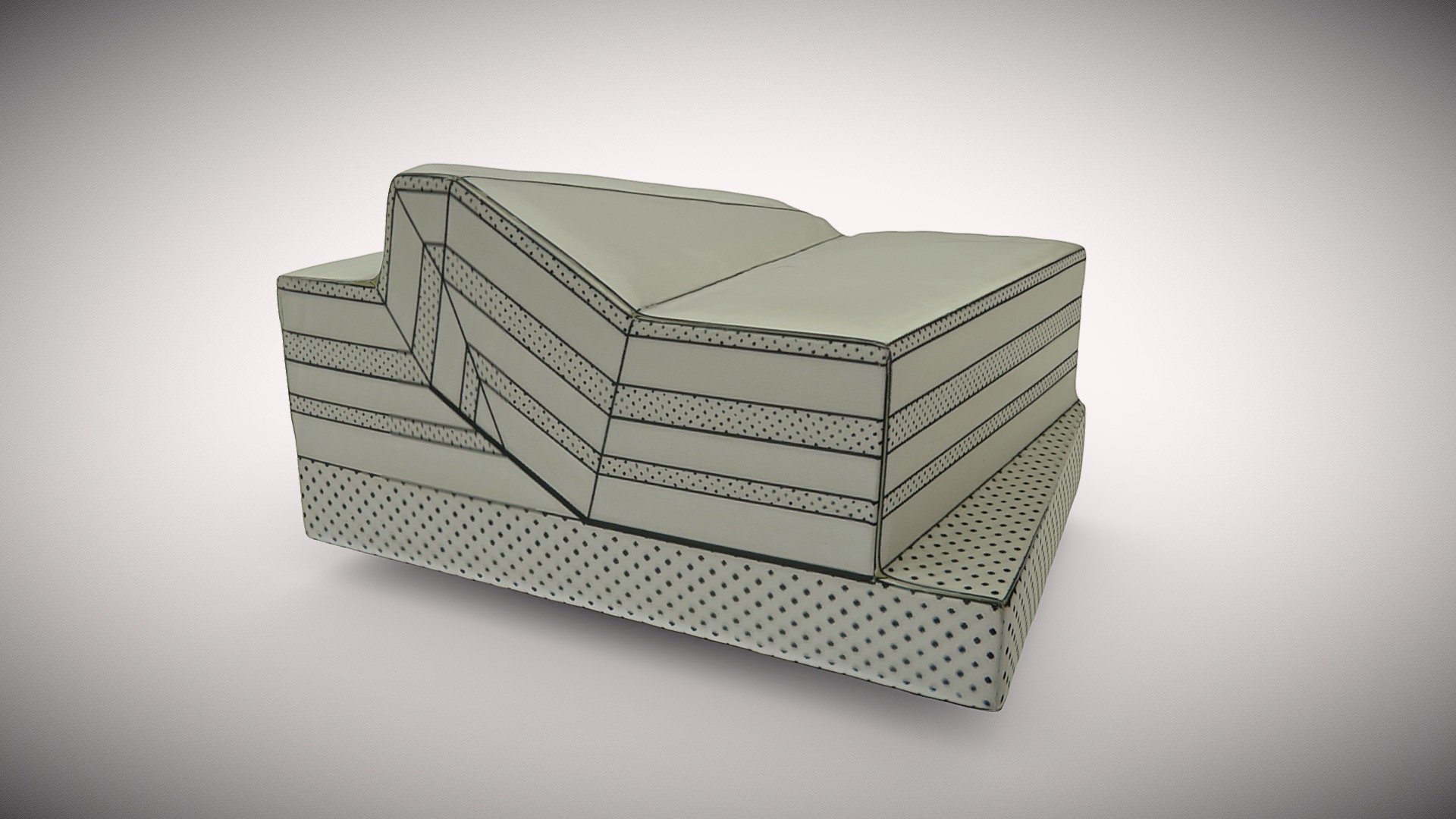 Fault-propagation fold, paper model - Download Free 3D model by Sara ...