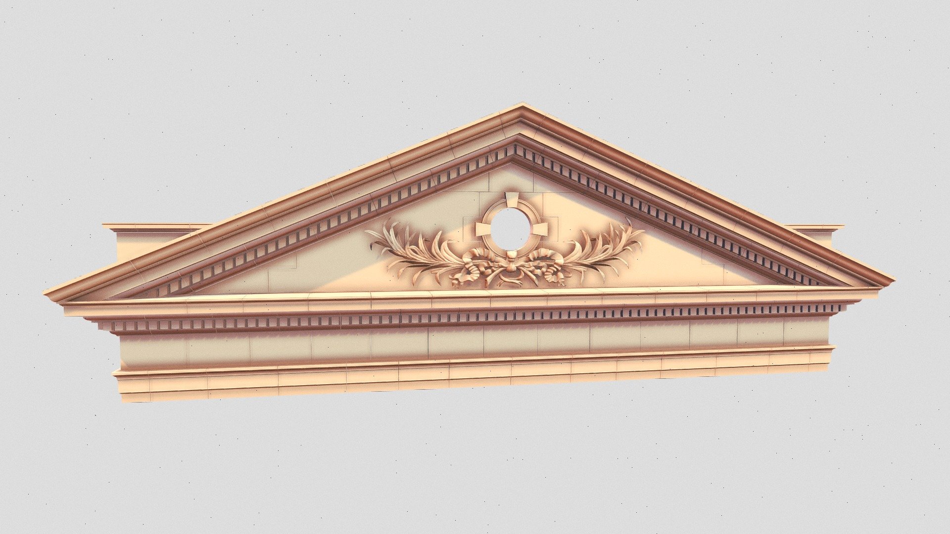 Fronton Avec Roseaux - 3D model by HERES [95da929] - Sketchfab