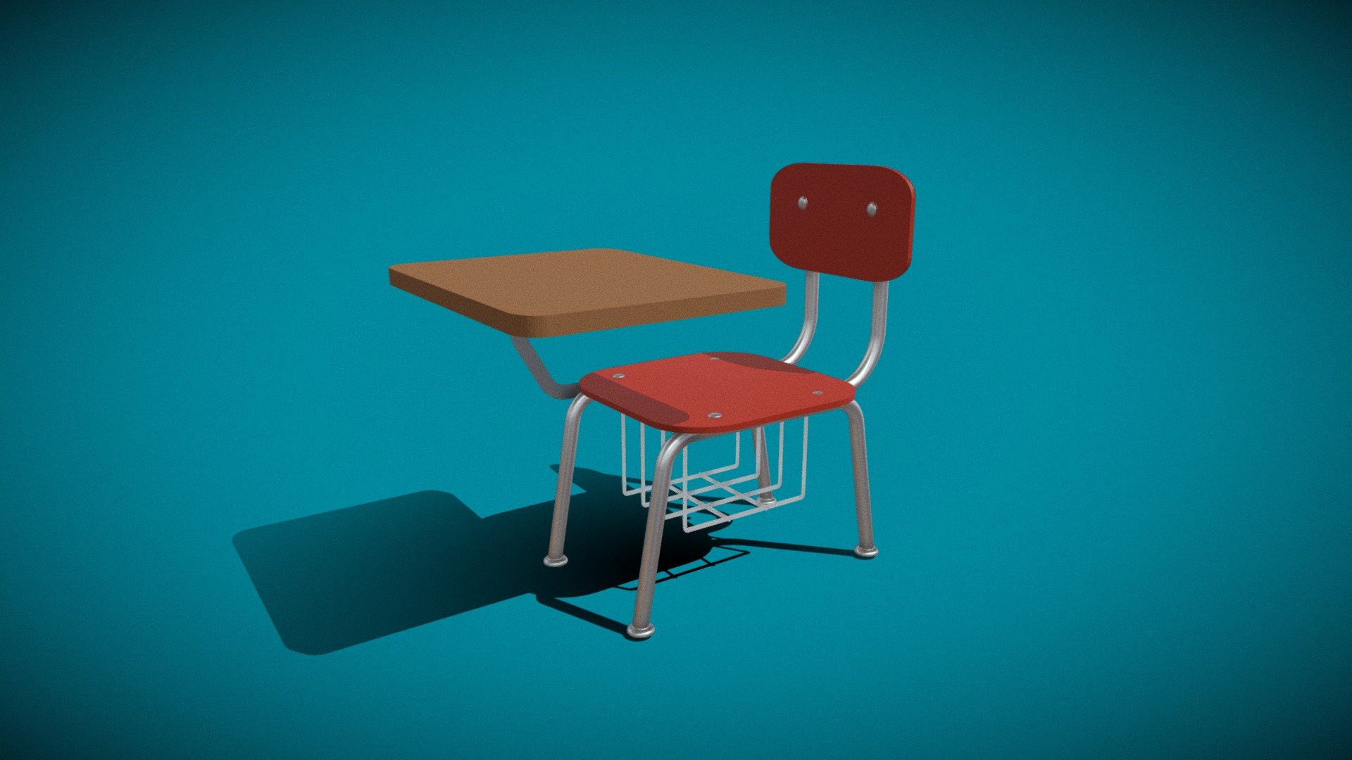 Student Desk - Download Free 3D model by ExplainedLake ...