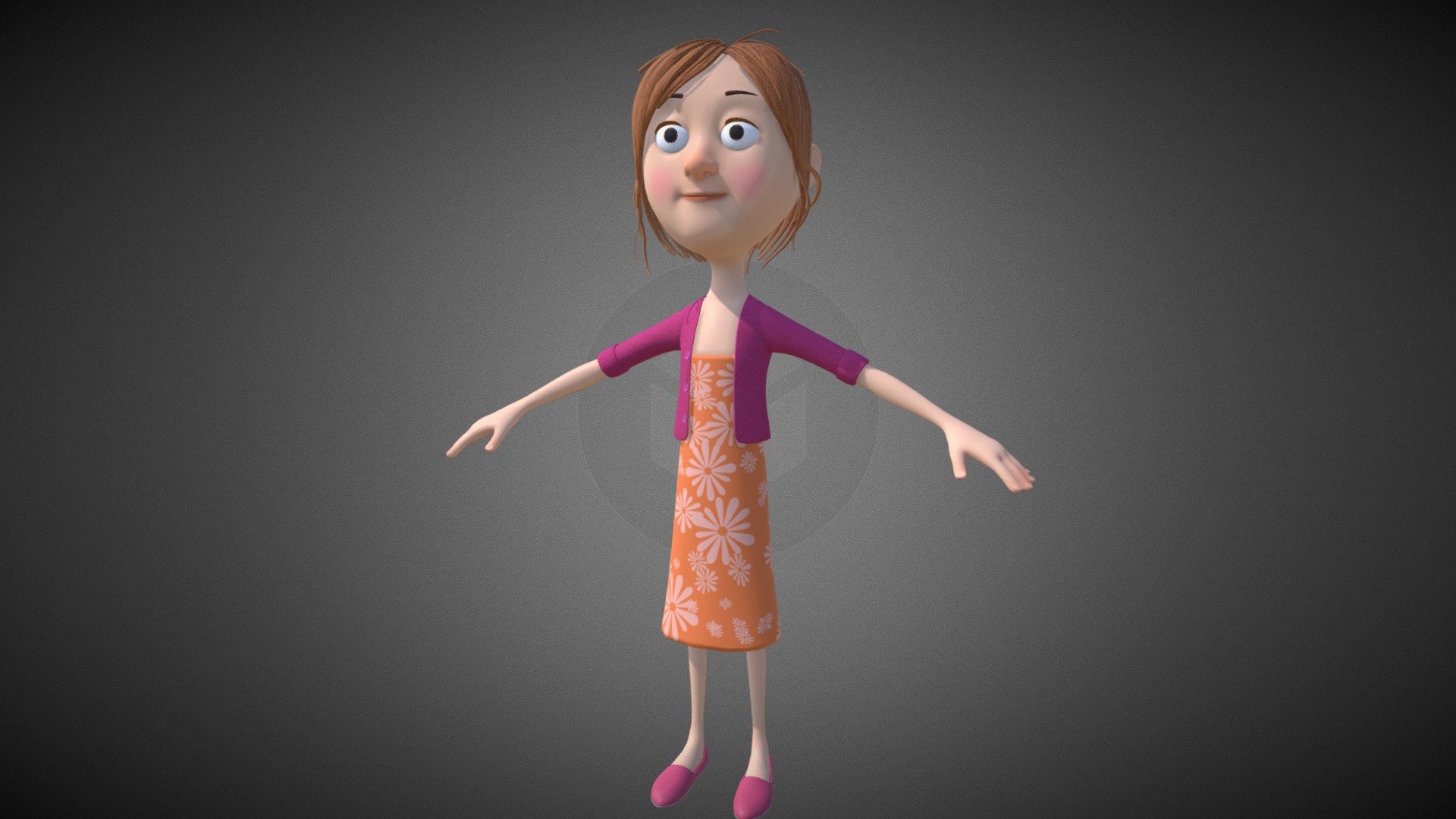 cartoon child girl - Buy Royalty Free 3D model by tingting_er [95dd346] - Sketchfab Store