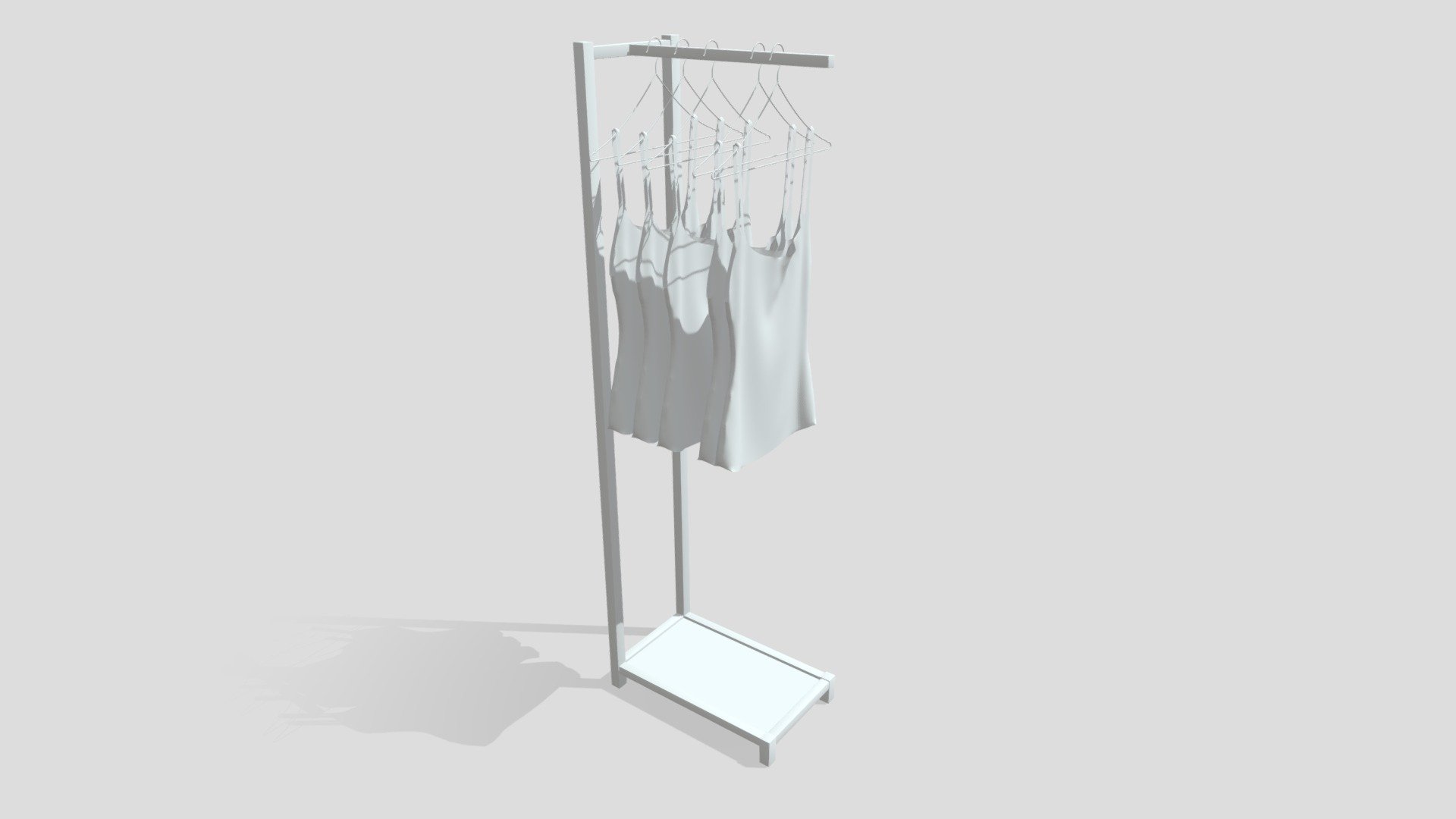 tank top tshirt woman women rack folded hanging - 3D model by kopofx ...