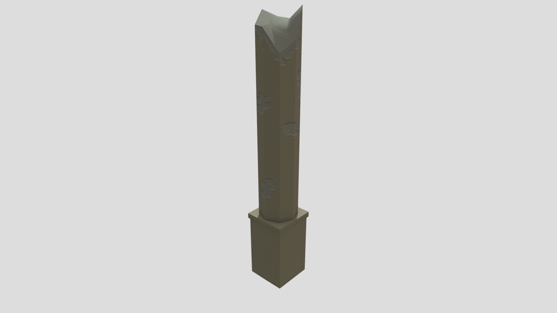 Pillar Destroyed Large (texture & model) - Download Free 3D model by ...