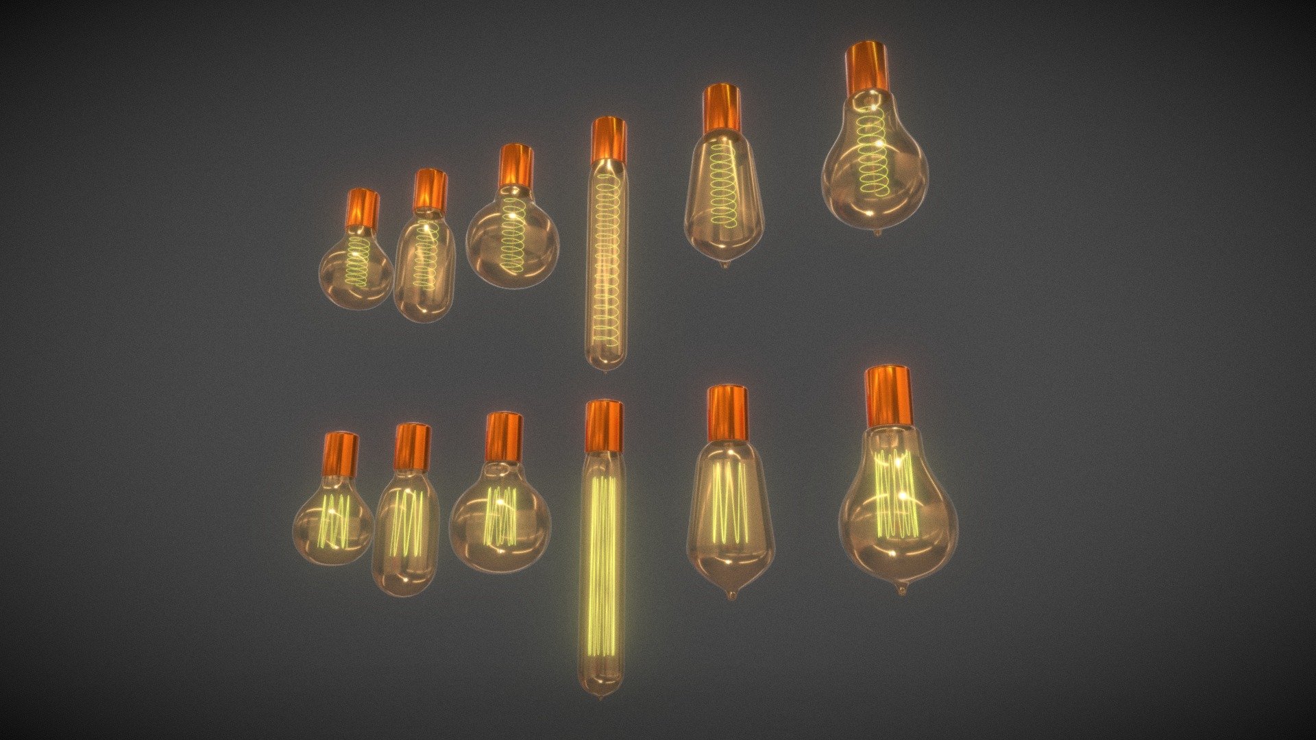 3D Filament Bulbs 3D model - 3D model by nvere [95e8eeb] - Sketchfab
