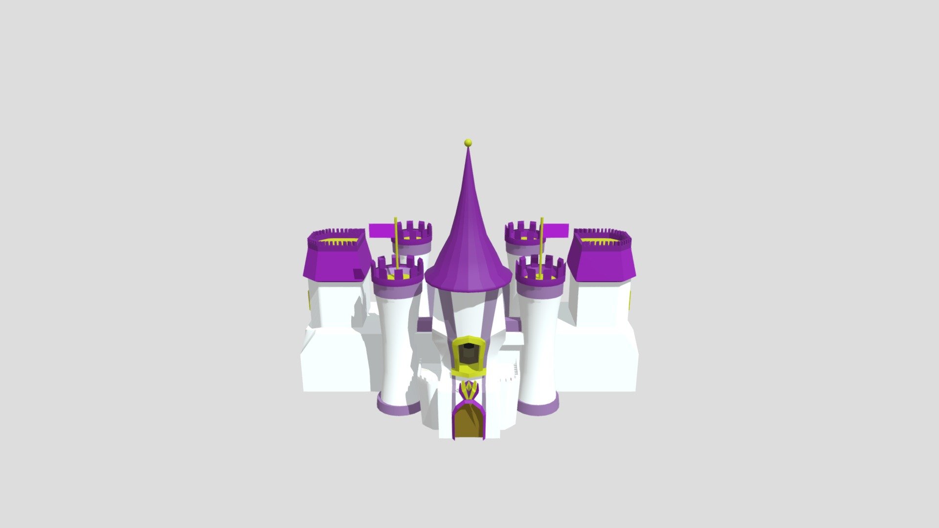 Low poly medieval castle - Download Free 3D model by Kajanthan ...