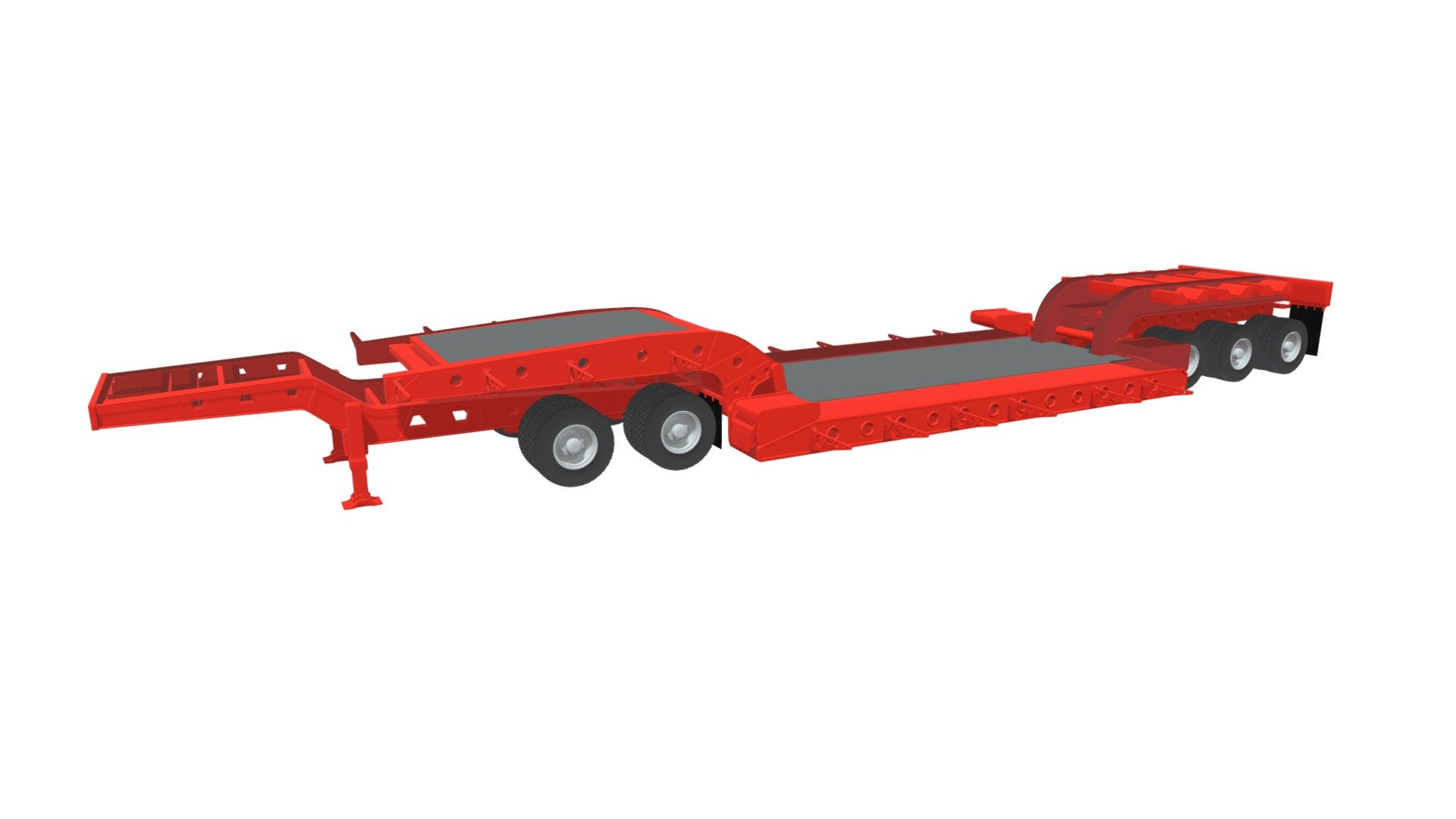 Lowboy Trailer - Buy Royalty Free 3D model by 3DHorse [95efbe6 ...