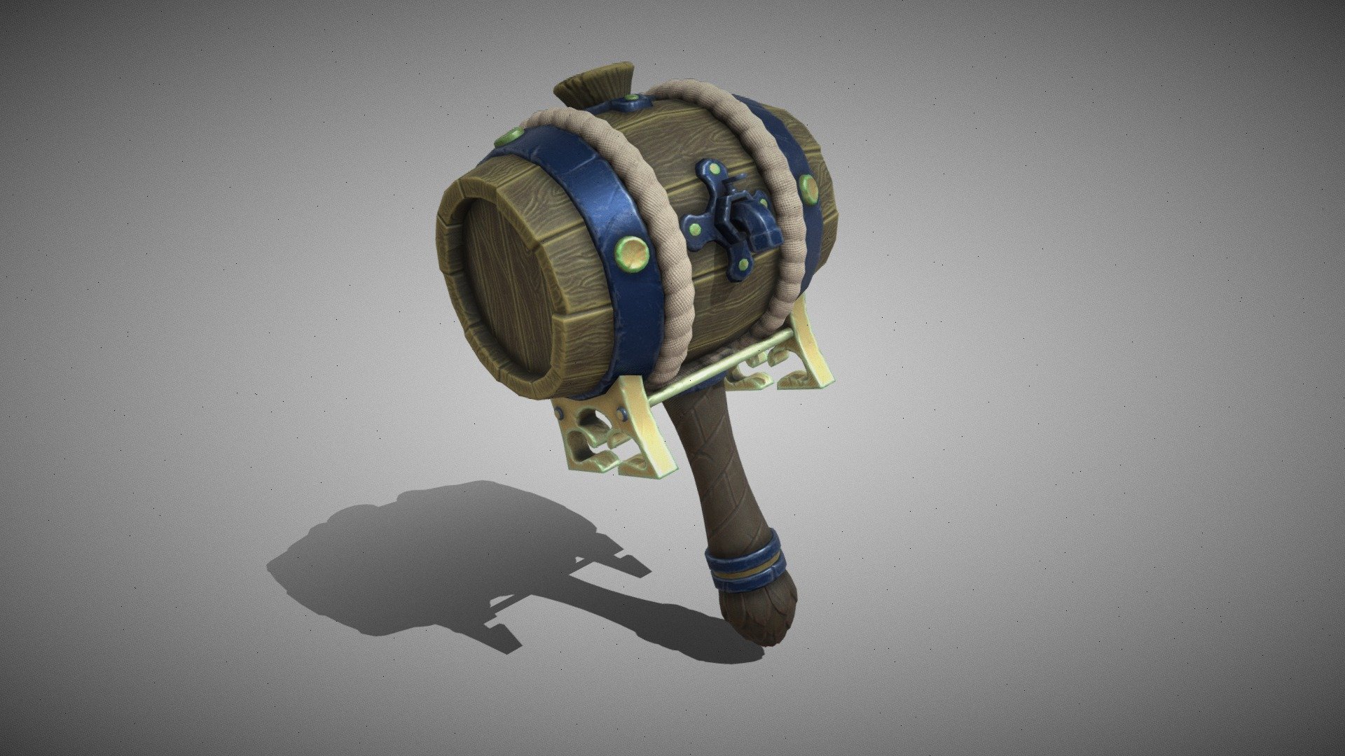 Barrel Hammer - Download Free 3D model by Retiree [95f2323] - Sketchfab