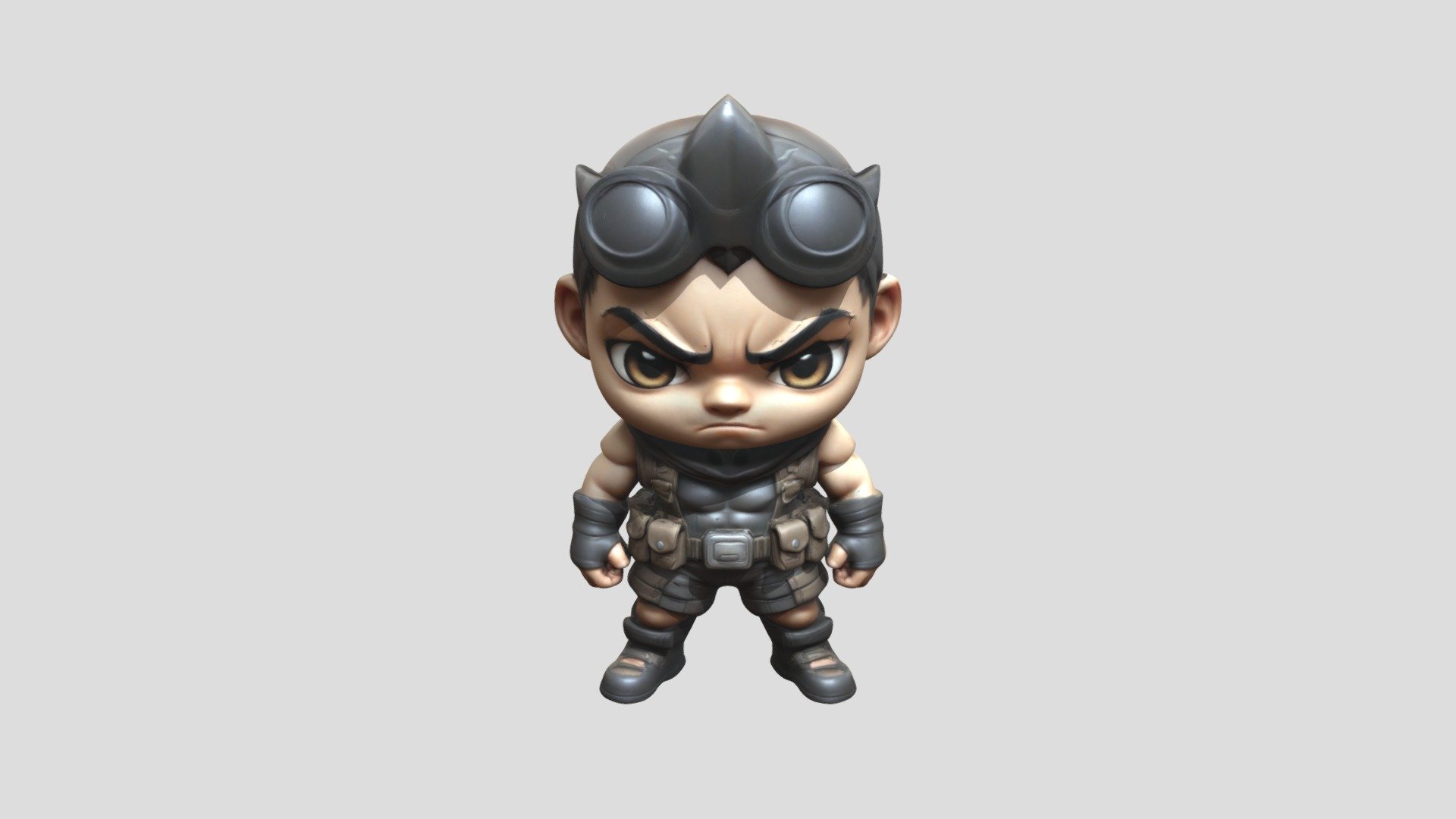 The Explorer. Muscular body. Chibi art style. - 3D model by danmeam ...