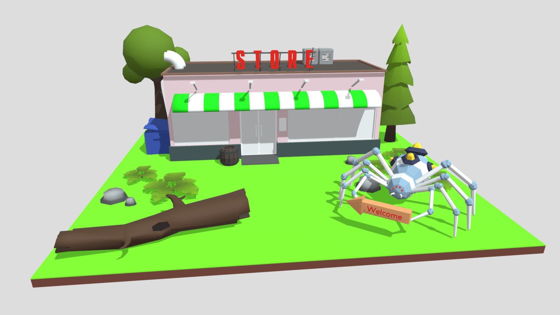 Spider store - 3D model by pihai1110 [95f6bed] - Sketchfab