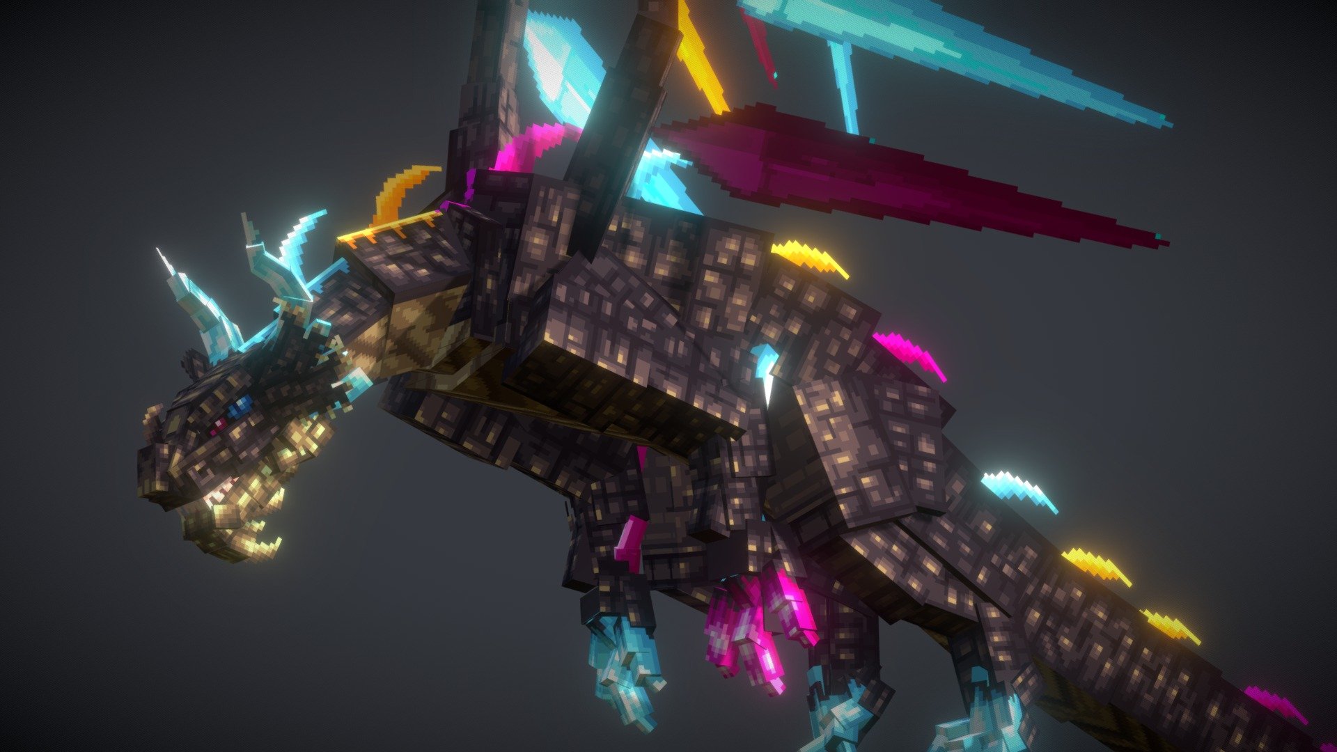Crystal Dragon - 3D model by Banathe [95fabc8] - Sketchfab