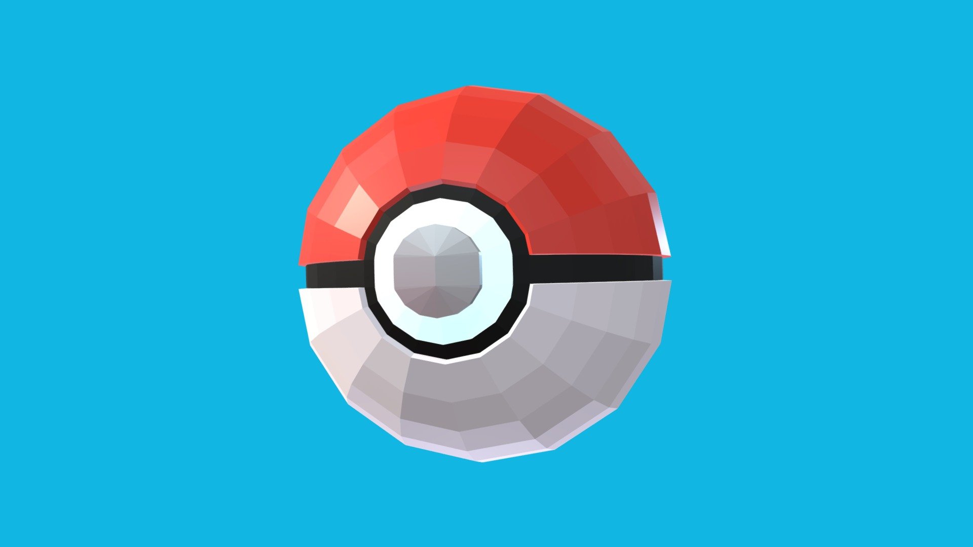 Pokeball LOWPOLY - 3D model by mrtelles [95fe616] - Sketchfab
