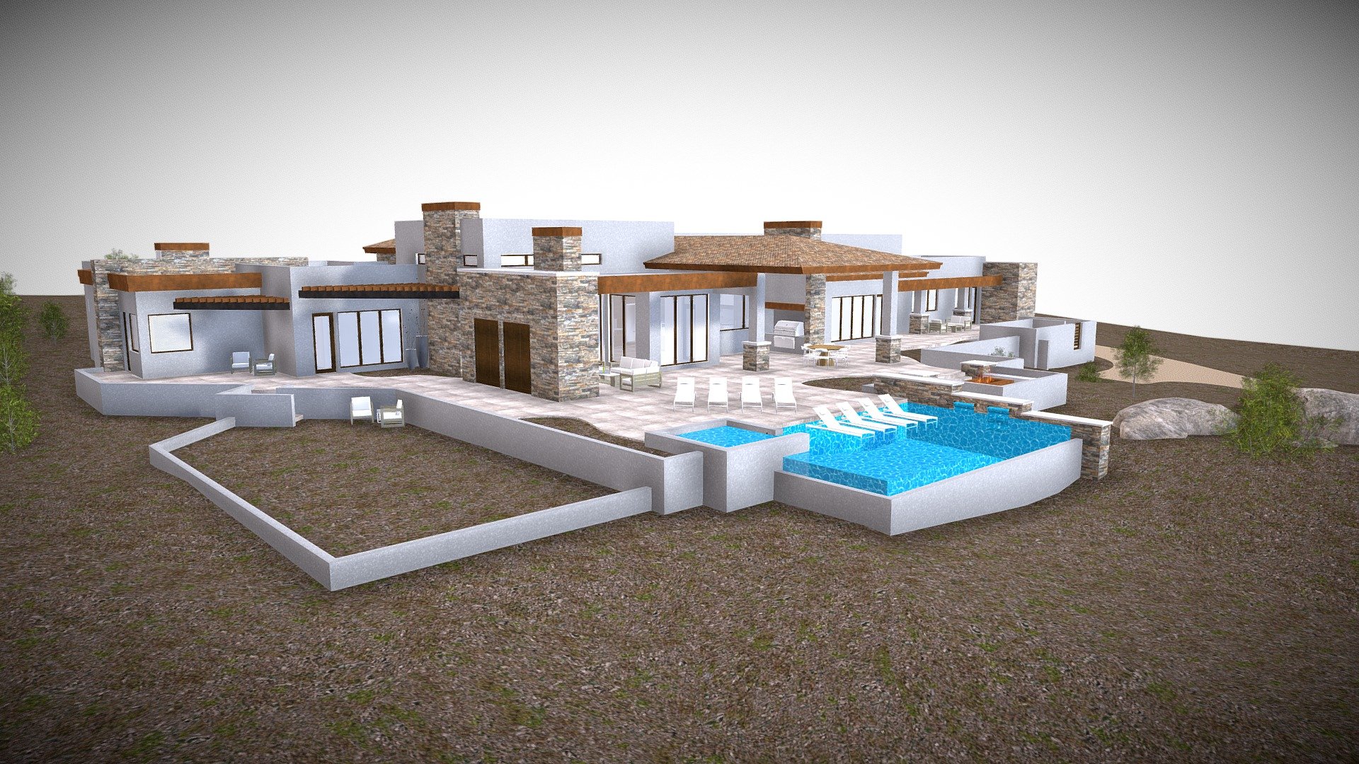 Andersen Residence - 3D model by Jessica Hutchison-Rough ...