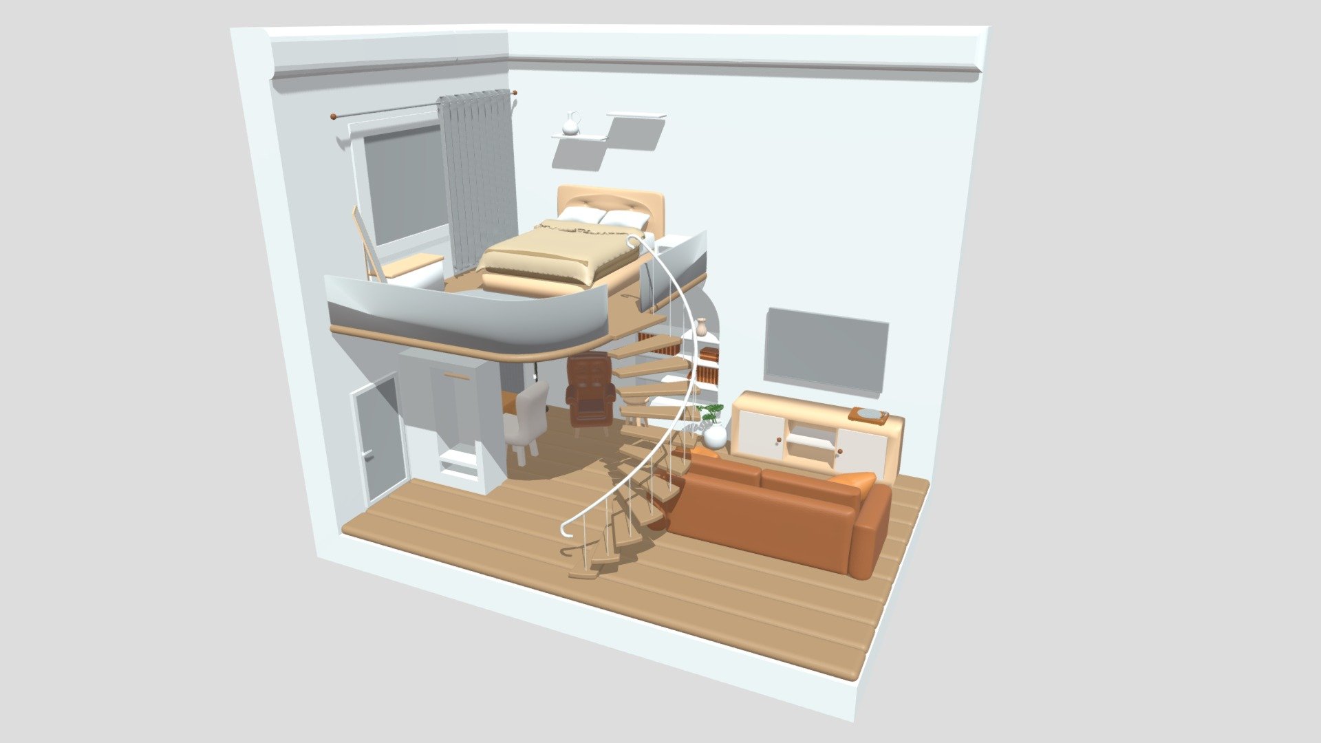 Room Full4 - 3D model by parwapun.k [9603b48] - Sketchfab