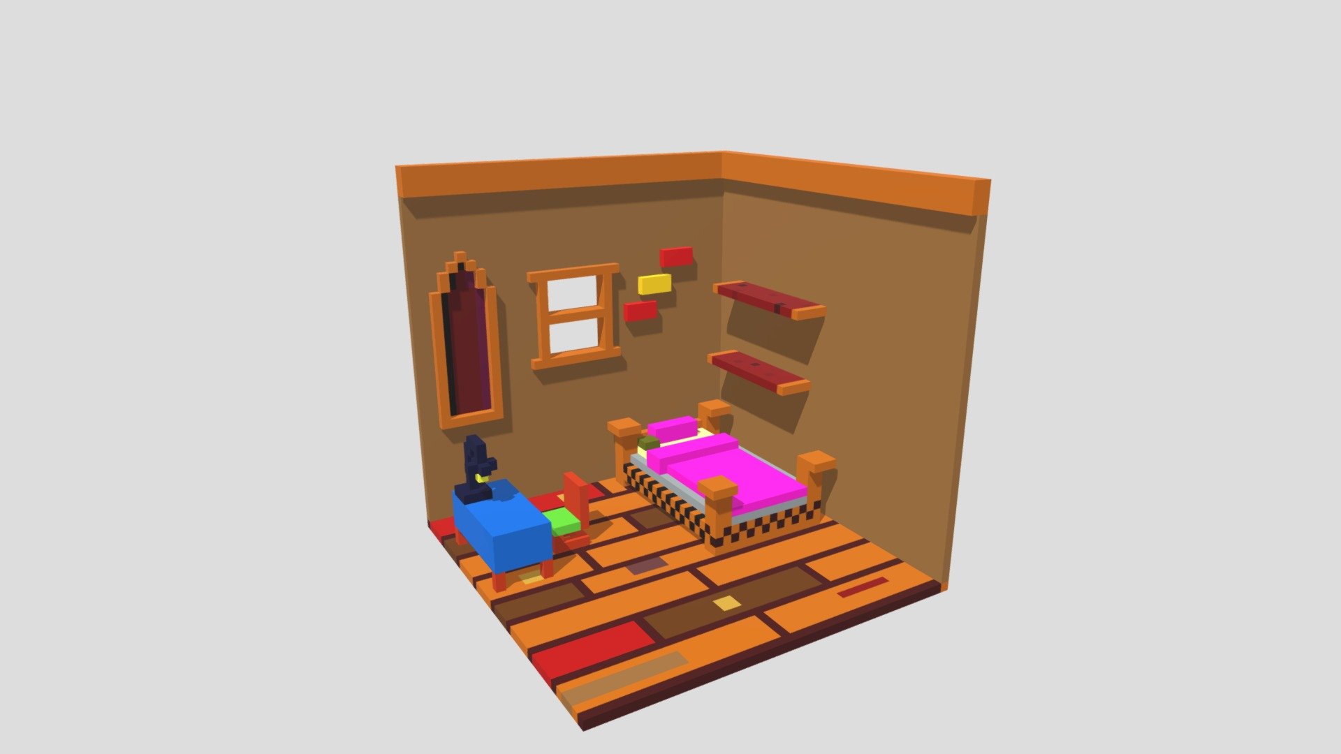 Cozy Voxel Room - Download Free 3D model by zeesh-ali [96072c6] - Sketchfab