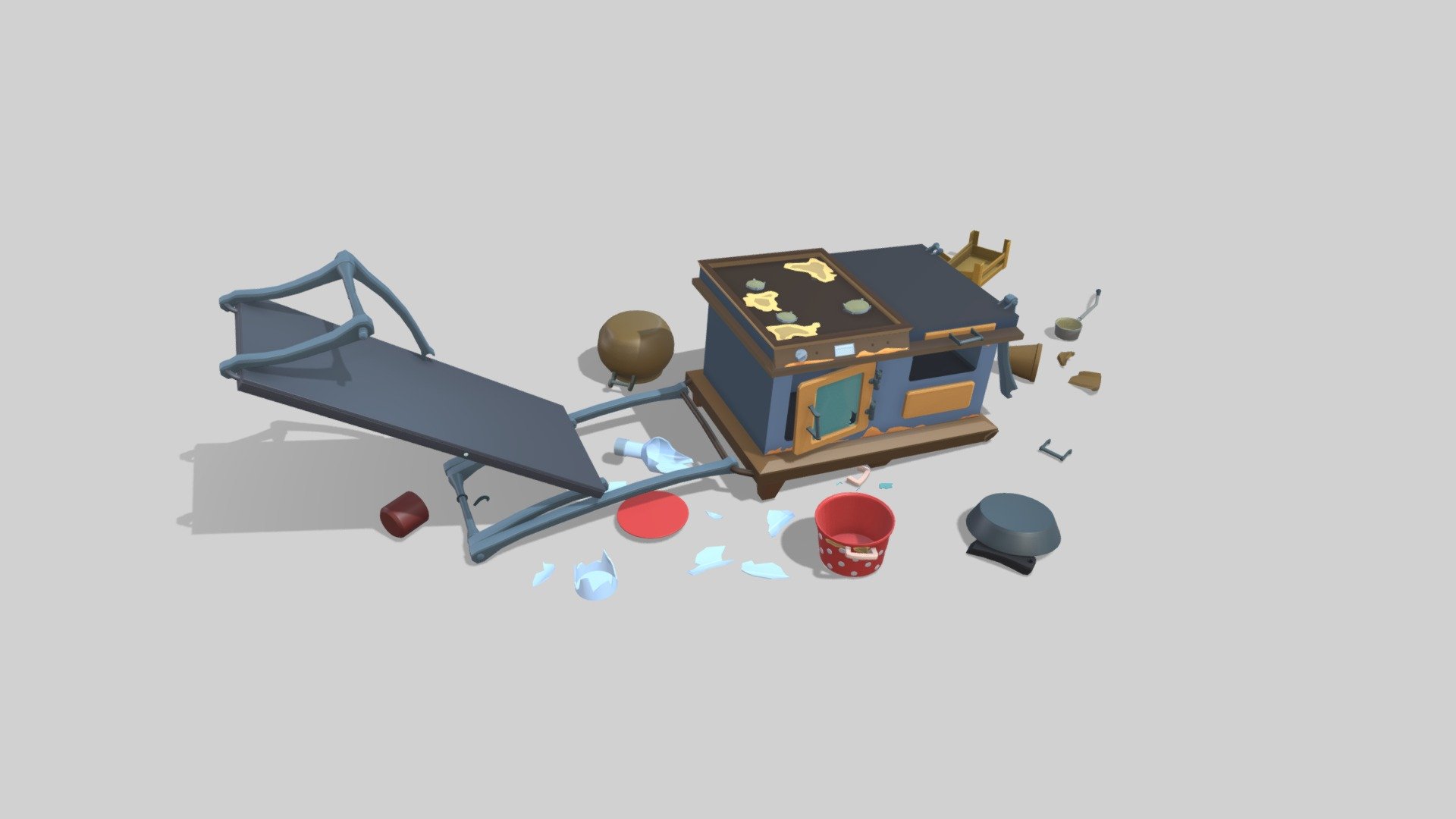 Kitchen Destroyed - 3D model by StrelaChNick (@queman69) [960773a ...