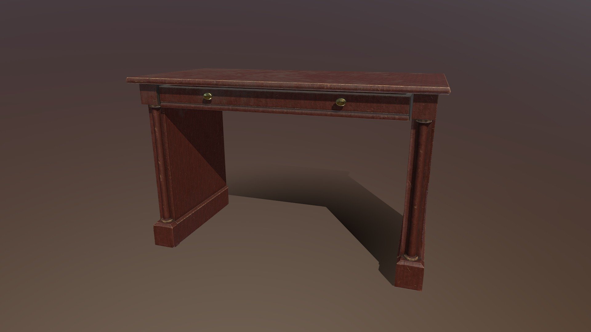Old Fashioned Wooden Desk - Buy Royalty Free 3D model by Daniel ...