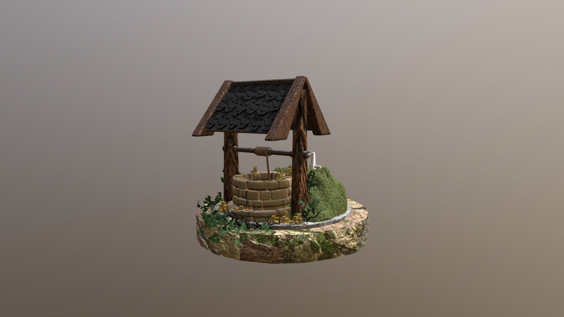 Reclaimed by Nature Water Well Diorama - 3D model by PharoahxAce ...