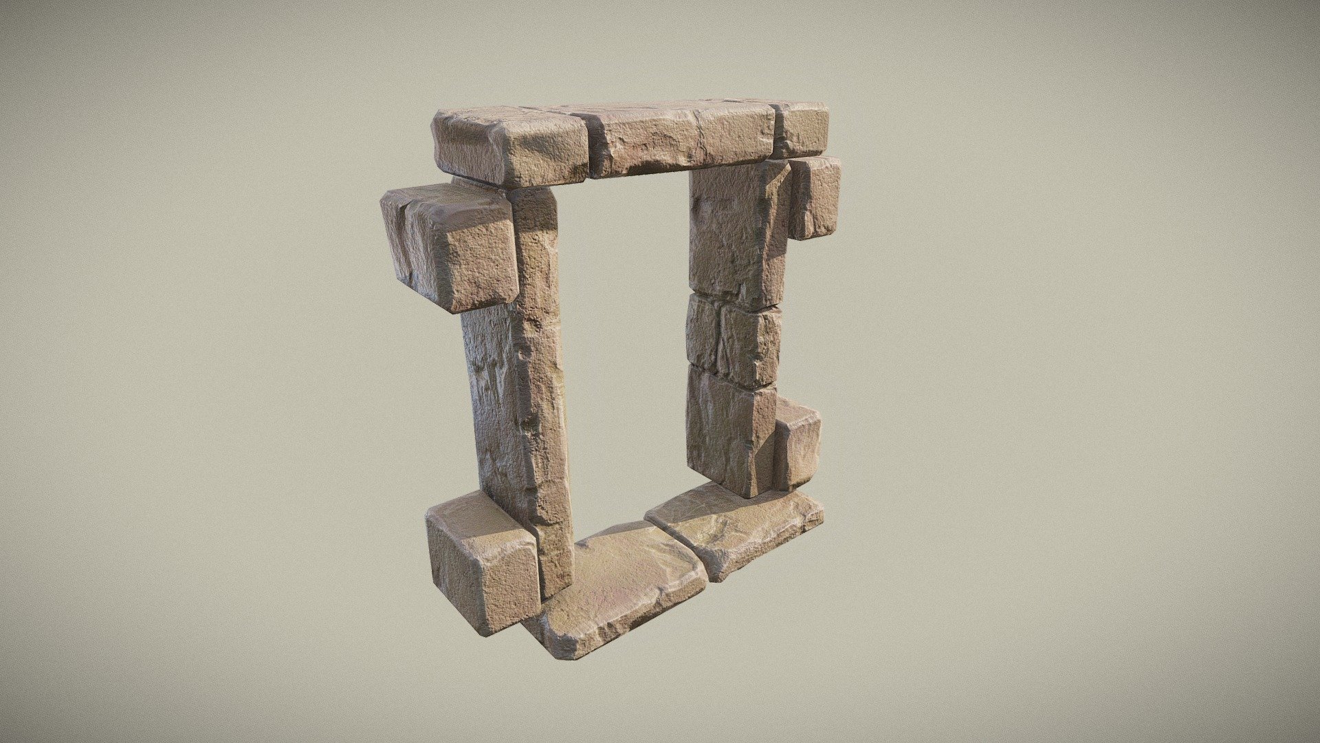 Stone Ancient Window / Door Frame (PBR) - Download Free 3D model by ...