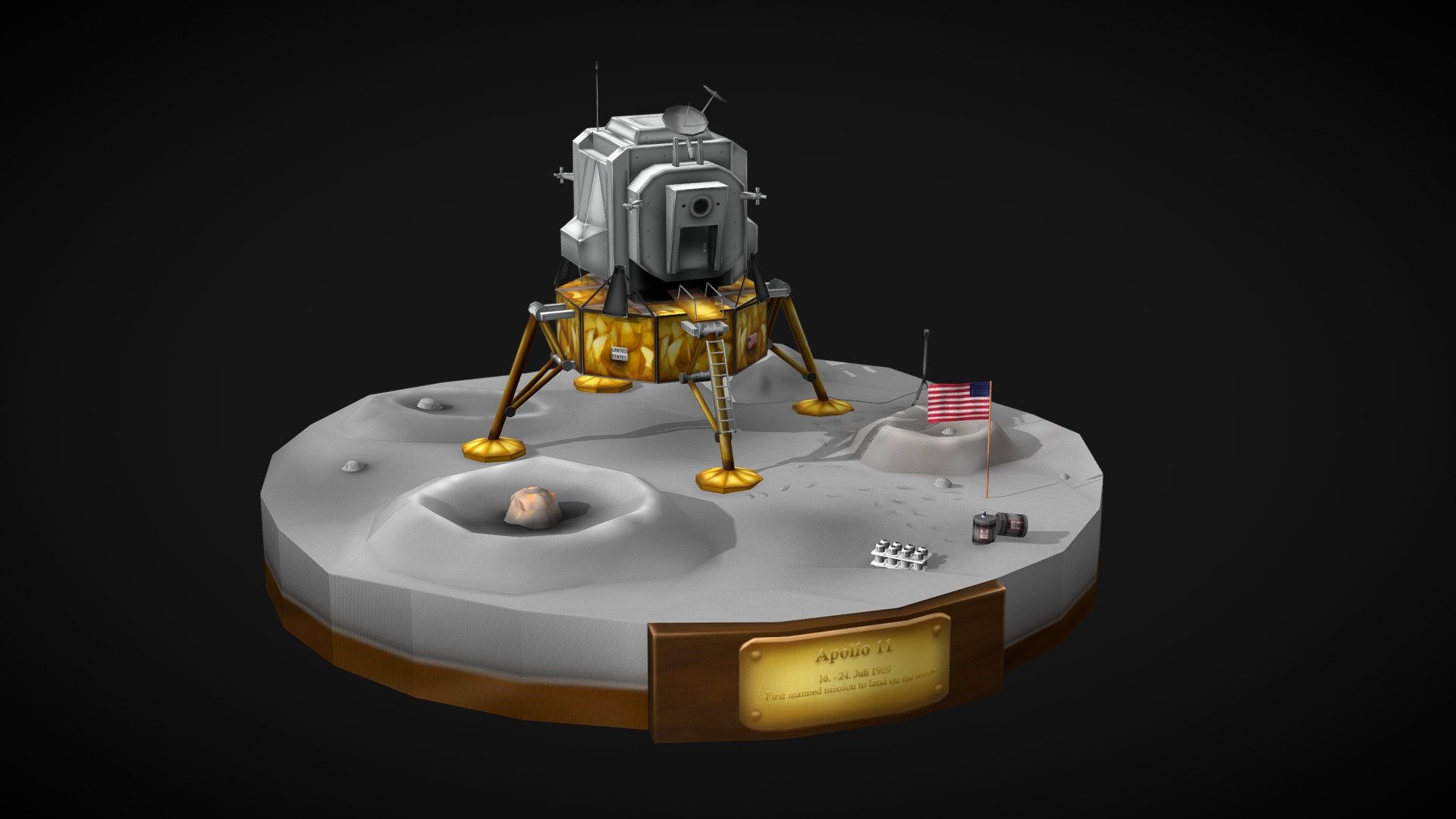 Apollo 11 - 3D model by Robin St (@robinst) [96108e6] - Sketchfab