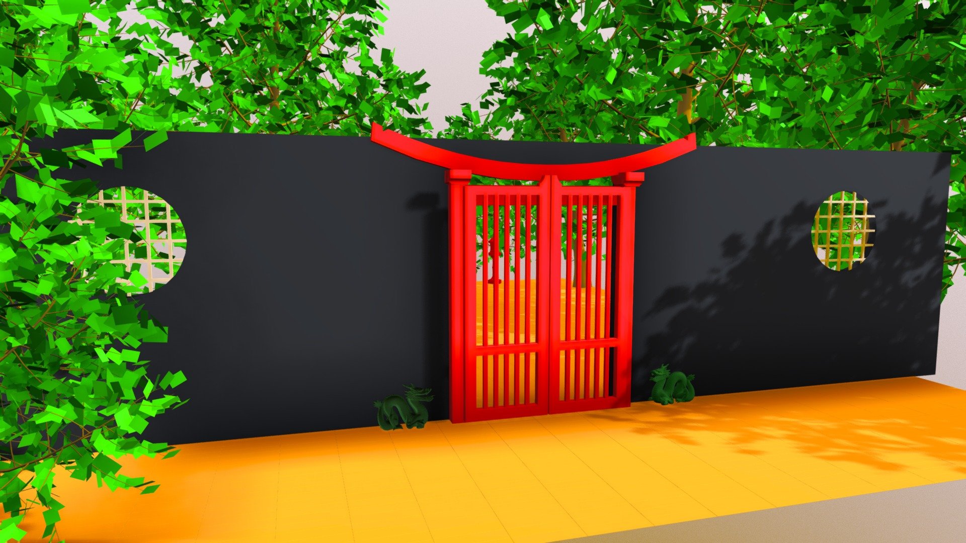 garden gate - 3D model by virgil12 [961557a] - Sketchfab