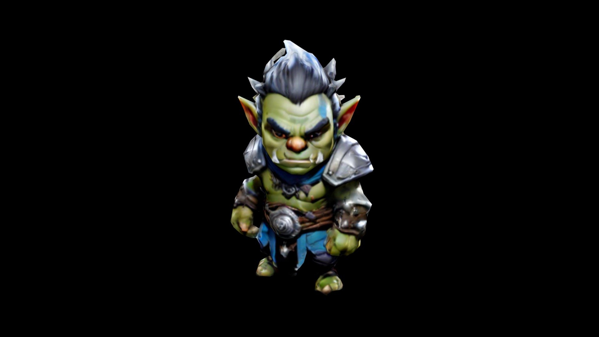 Video game character with distinct goblin-like f - Download Free 3D ...