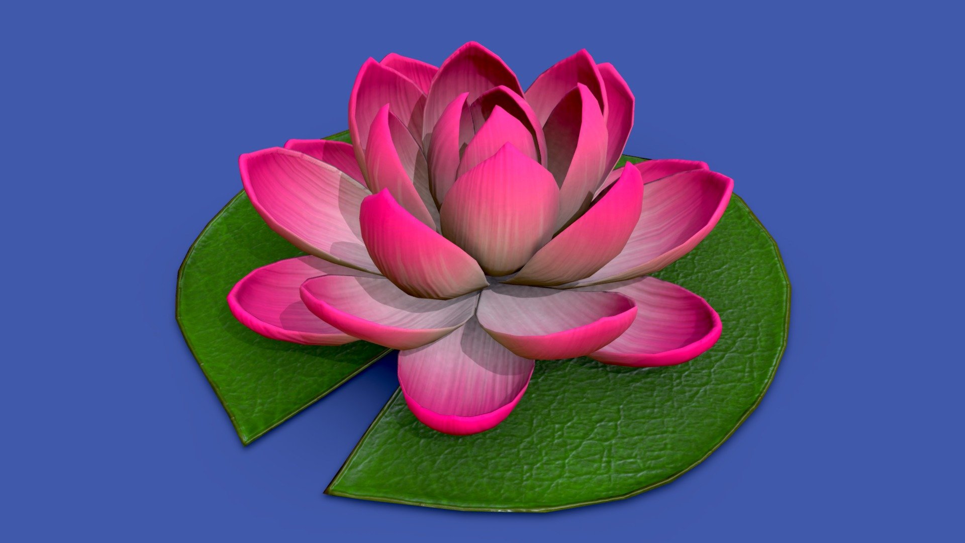 Lotus Flower with Lillypad - Download Free 3D model by Stefana Coroiu ...