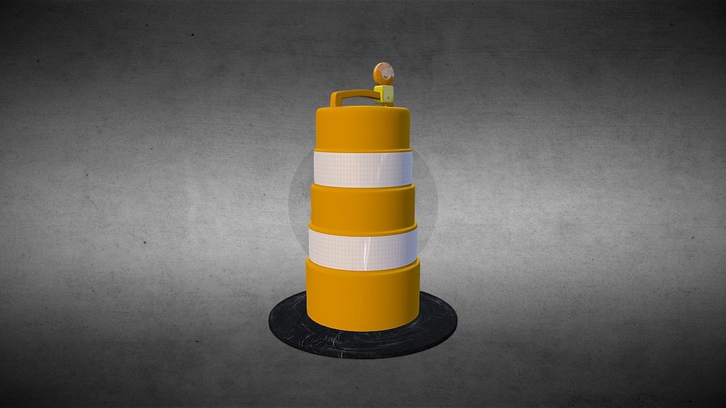Construction Barrel - 3D model by America's Drivers Ed ...