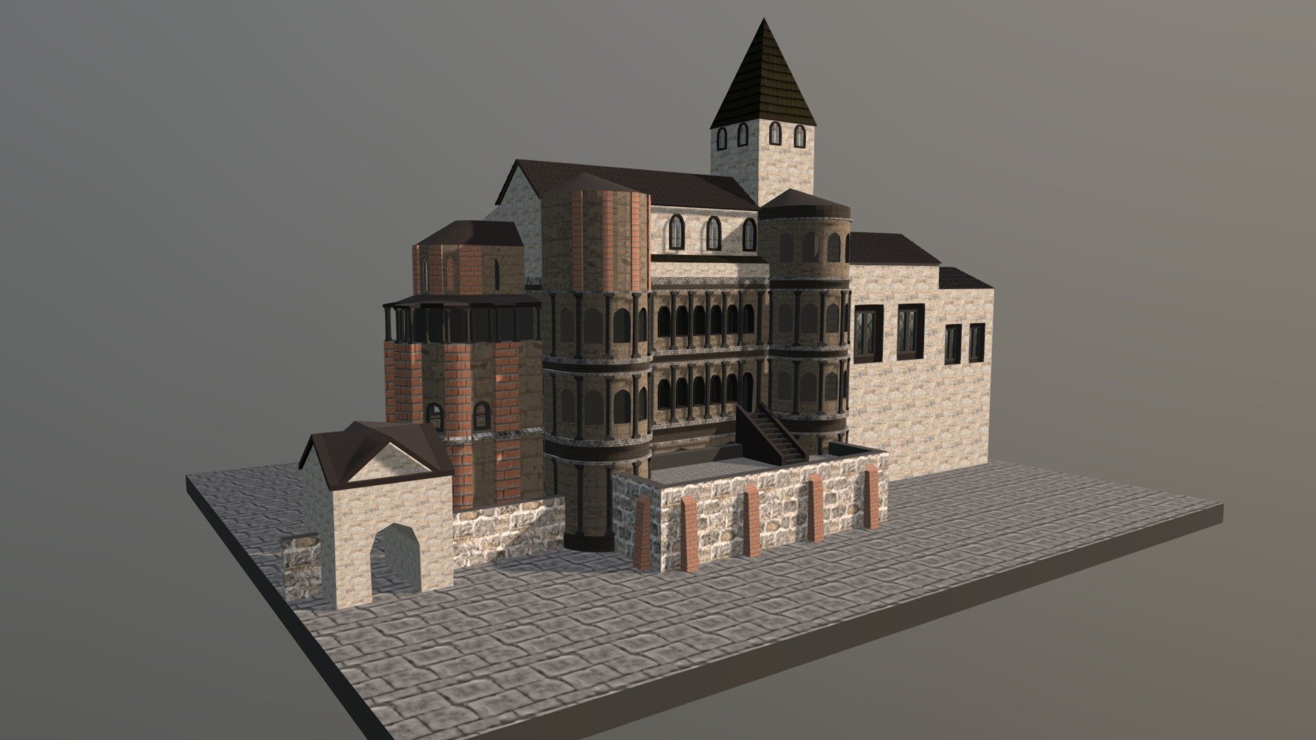 porta_nigra - Download Free 3D model by fredo_design [961f3a1] - Sketchfab
