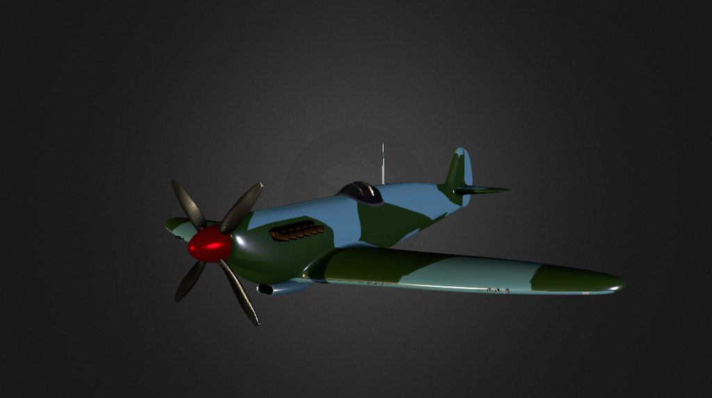 WWII Fighter Aircraft - 3D model by overlordprotocol [961f6ba] - Sketchfab