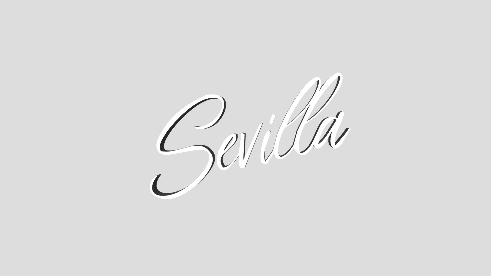 Sevilla text - Download Free 3D model by hackndy [962017d] - Sketchfab