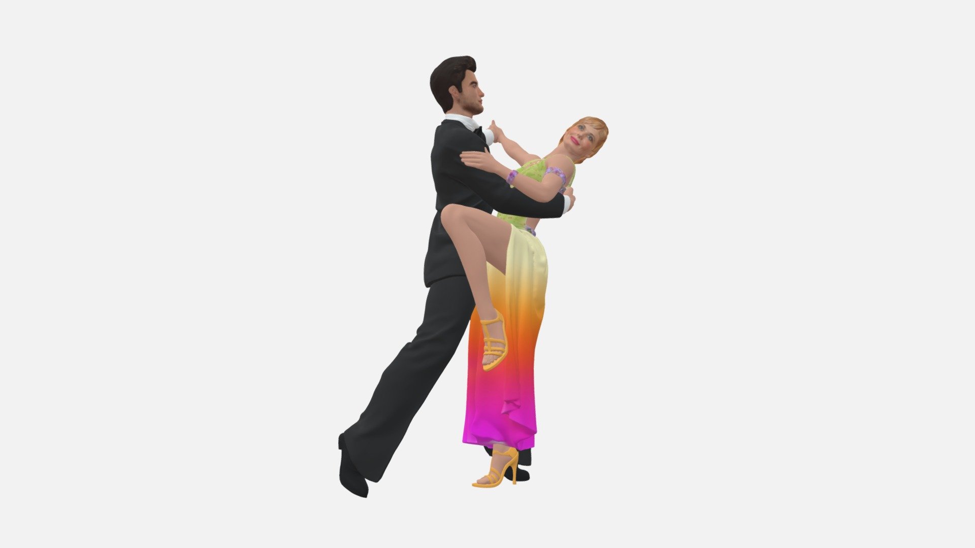 Woman And Man Dancing 0626 - Buy Royalty Free 3D model by 3DFarm ...